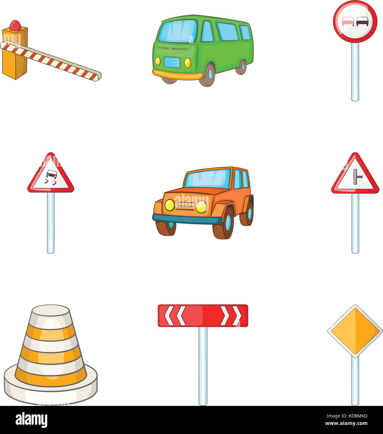 City navigation icons set, cartoon style Stock Vector Image & Art - Alamy