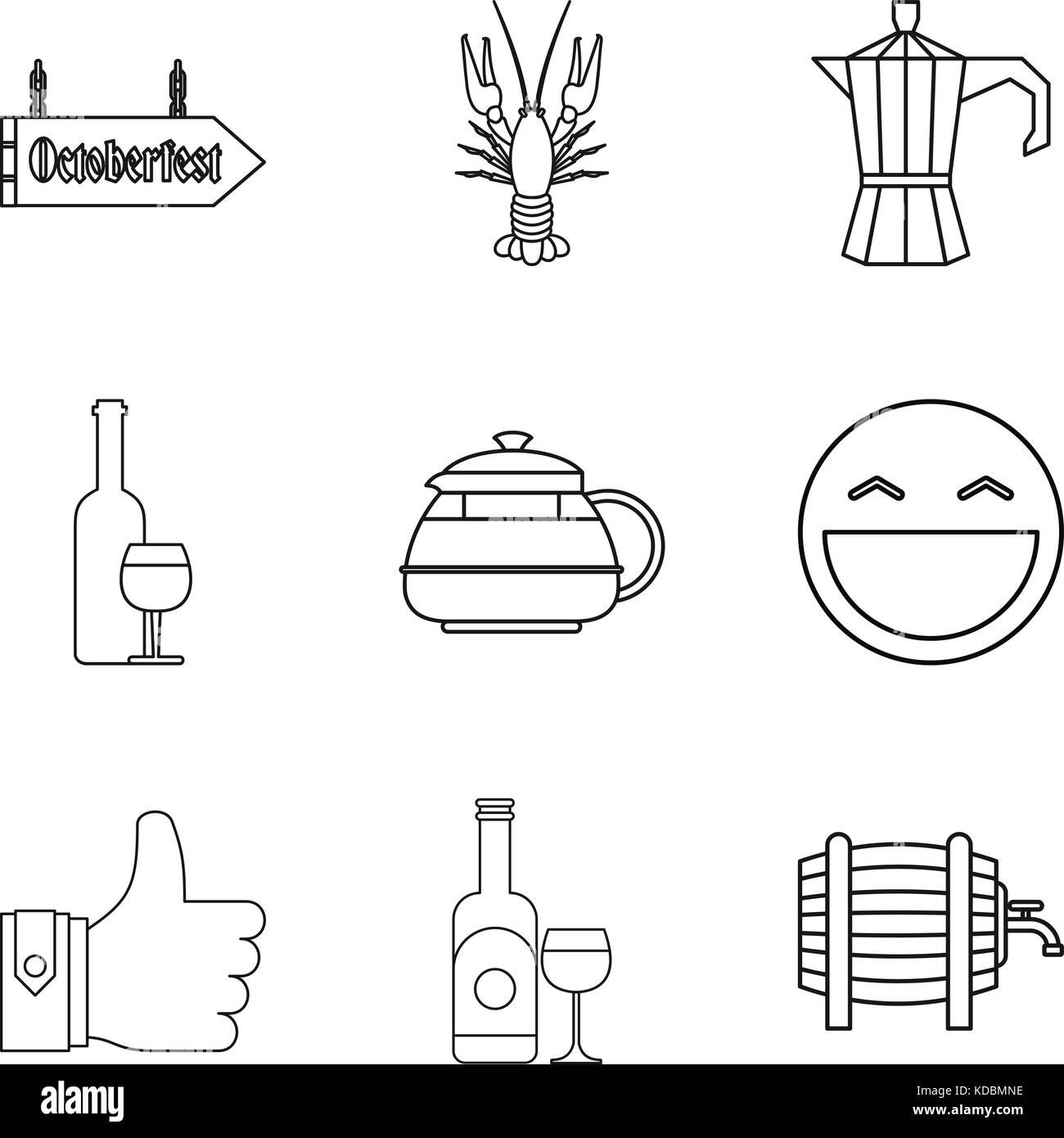 Tea ceremony icons set, outline style Stock Vector Image & Art - Alamy