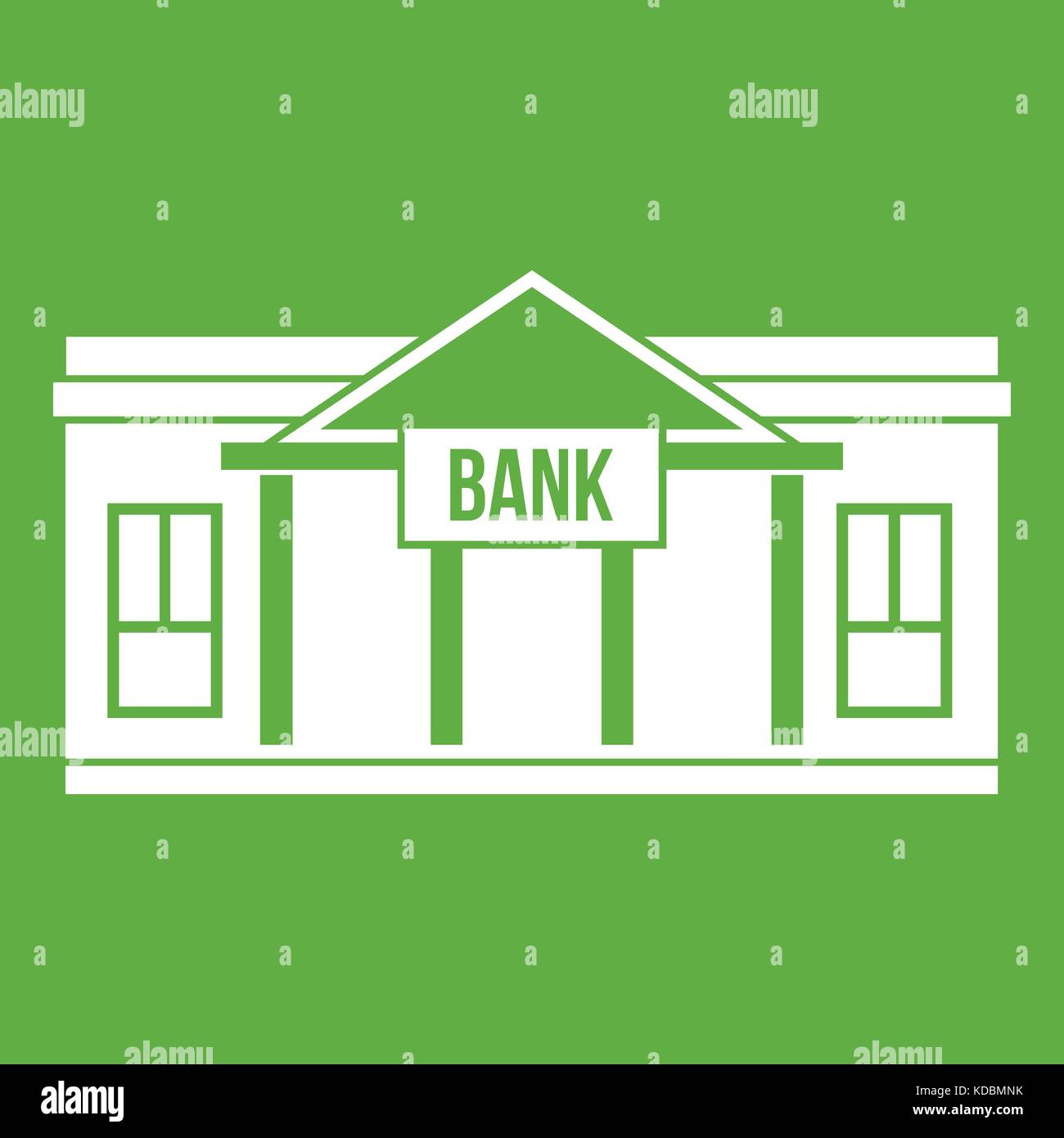 Bank building icon green Stock Vector Image & Art - Alamy