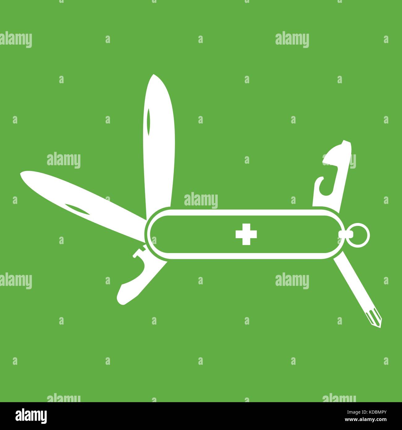Swiss multipurpose knife icon green Stock Vector Image & Art - Alamy