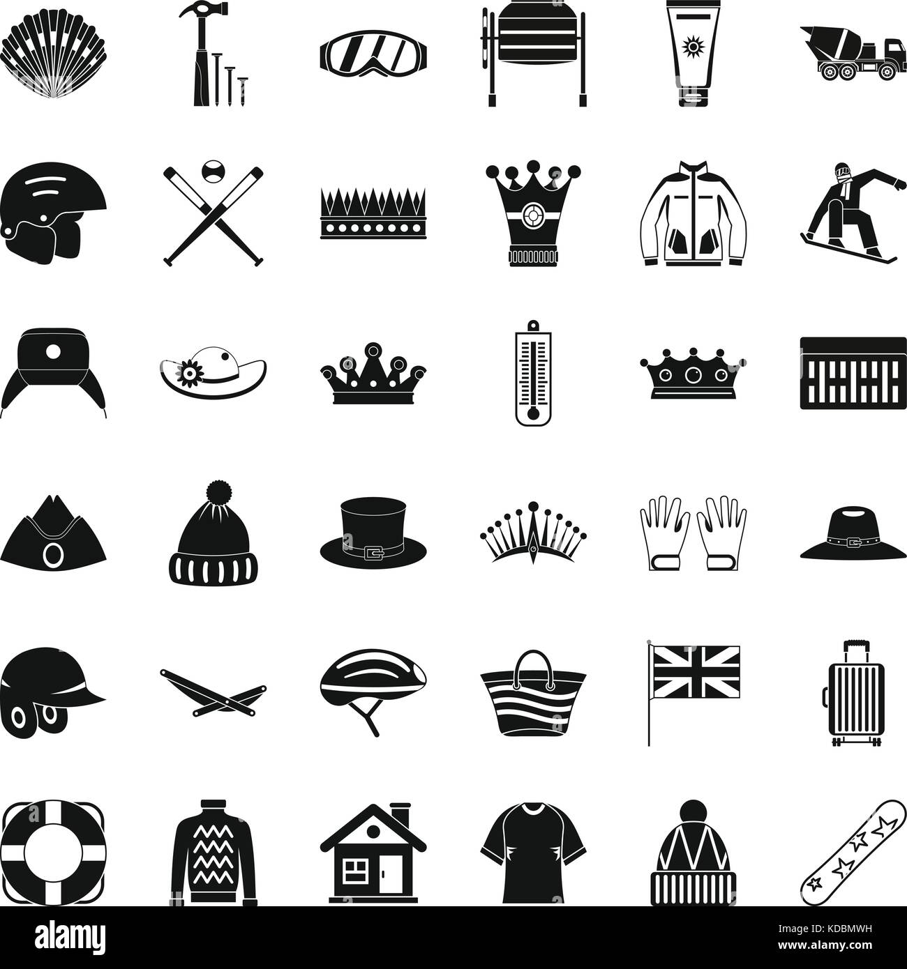 Hat icons set, simple style Stock Vector Image & Art - Alamy