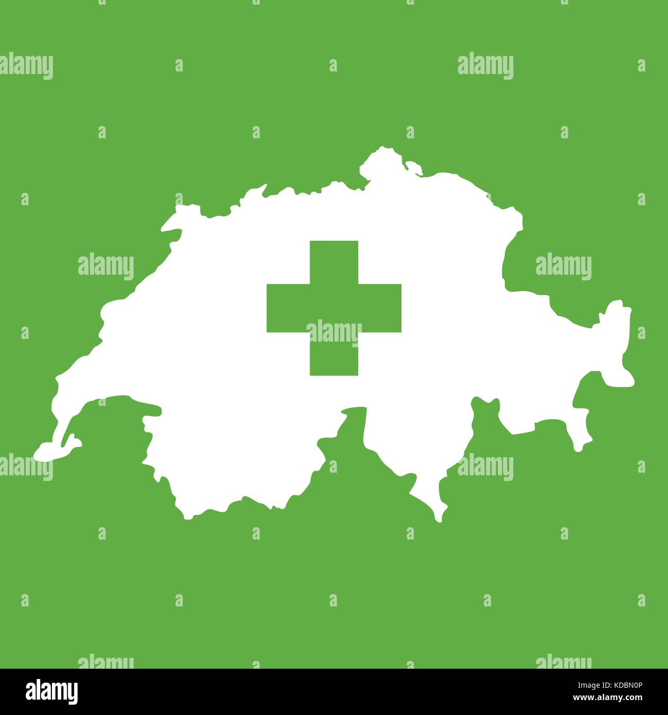 Switzerland map icon green Stock Vector Image & Art - Alamy