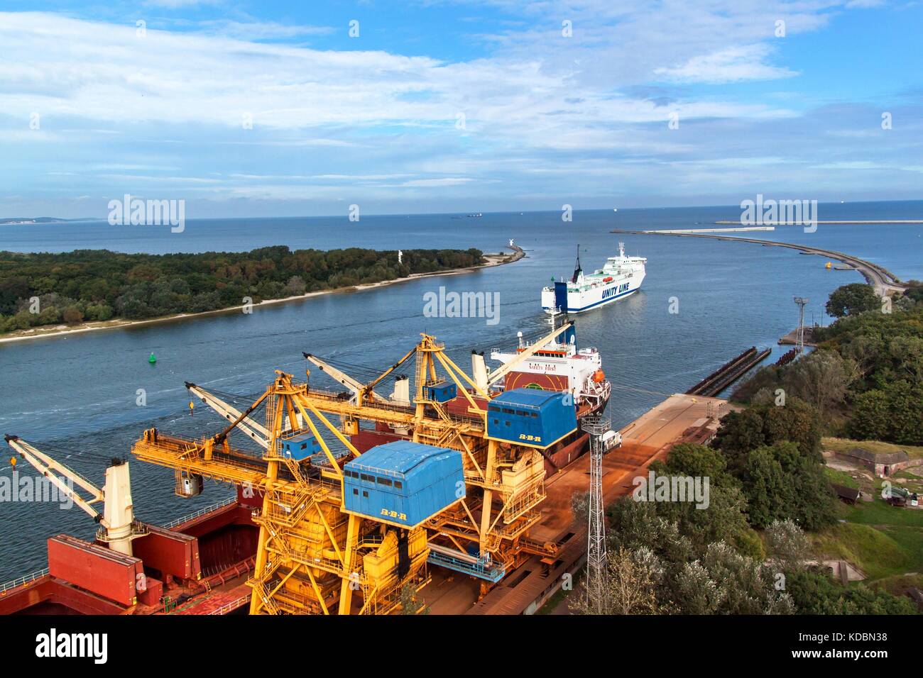SWINOUJSCIE, POLAND, September 20 - 2017: Unity Line operates a year ...