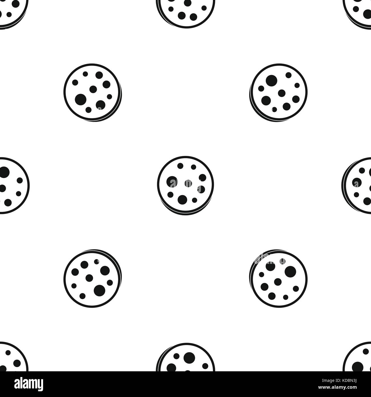 Slice of salami pattern seamless black Stock Vector Image & Art - Alamy