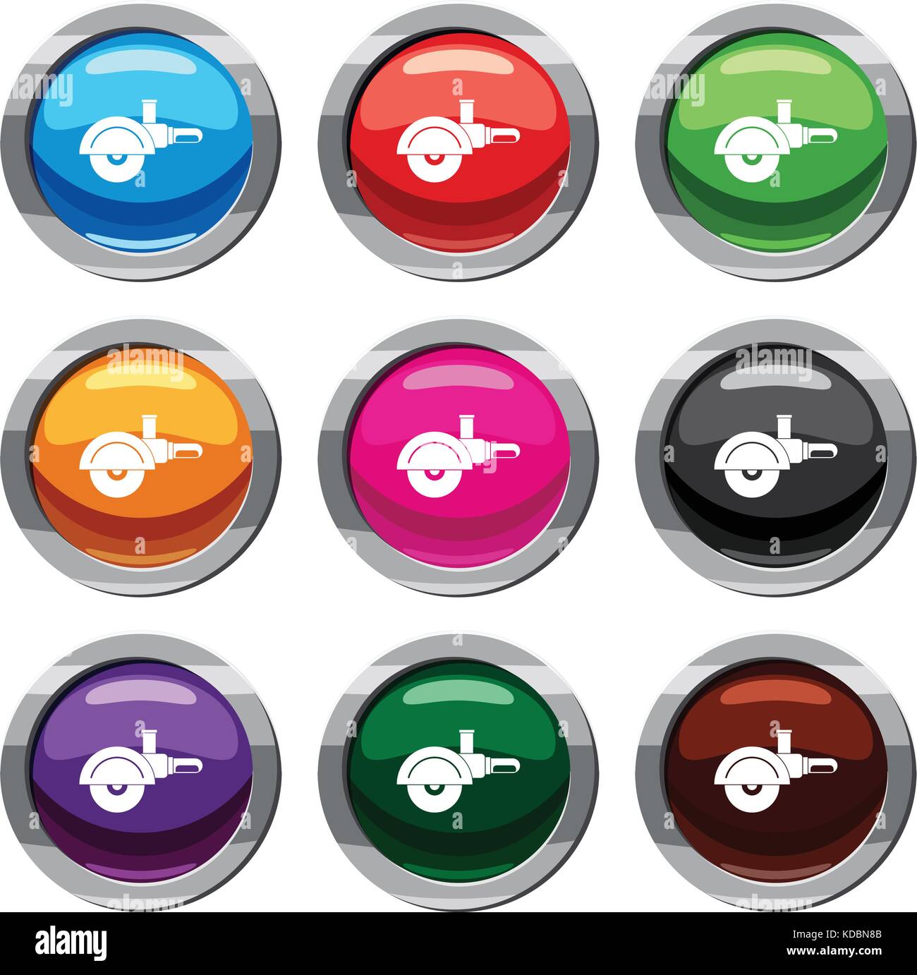 High speed cut off machine set 9 collection Stock Vector Image & Art ...