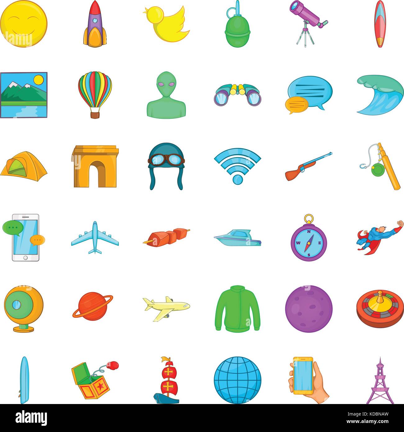 Investigation icons set, cartoon style Stock Vector Image & Art - Alamy