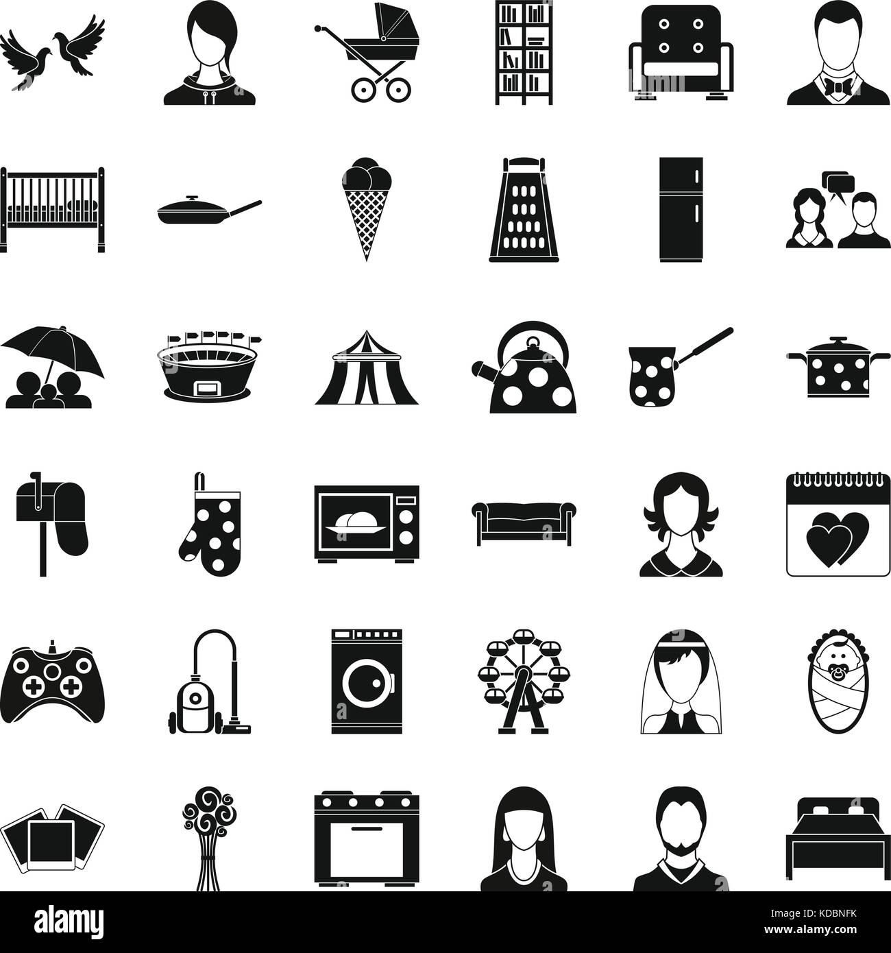 Wedding icons set, simple style Stock Vector Image & Art - Alamy