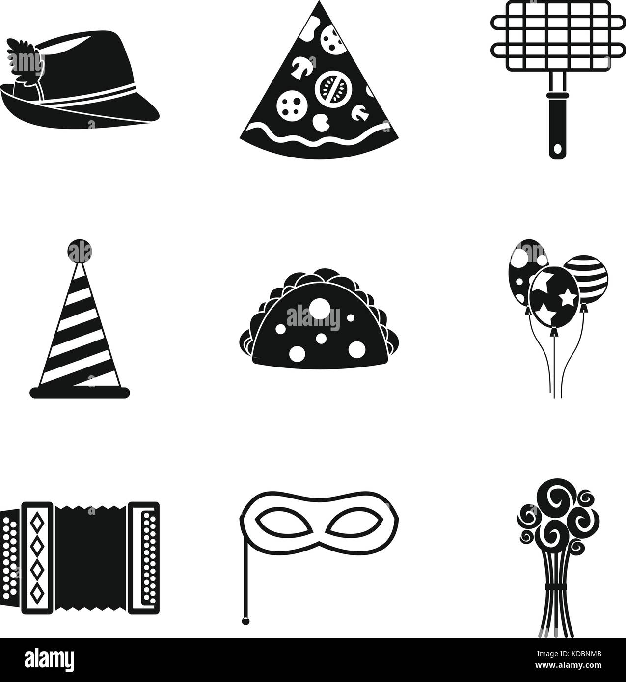 Partying icons set, simple style Stock Vector Image & Art - Alamy