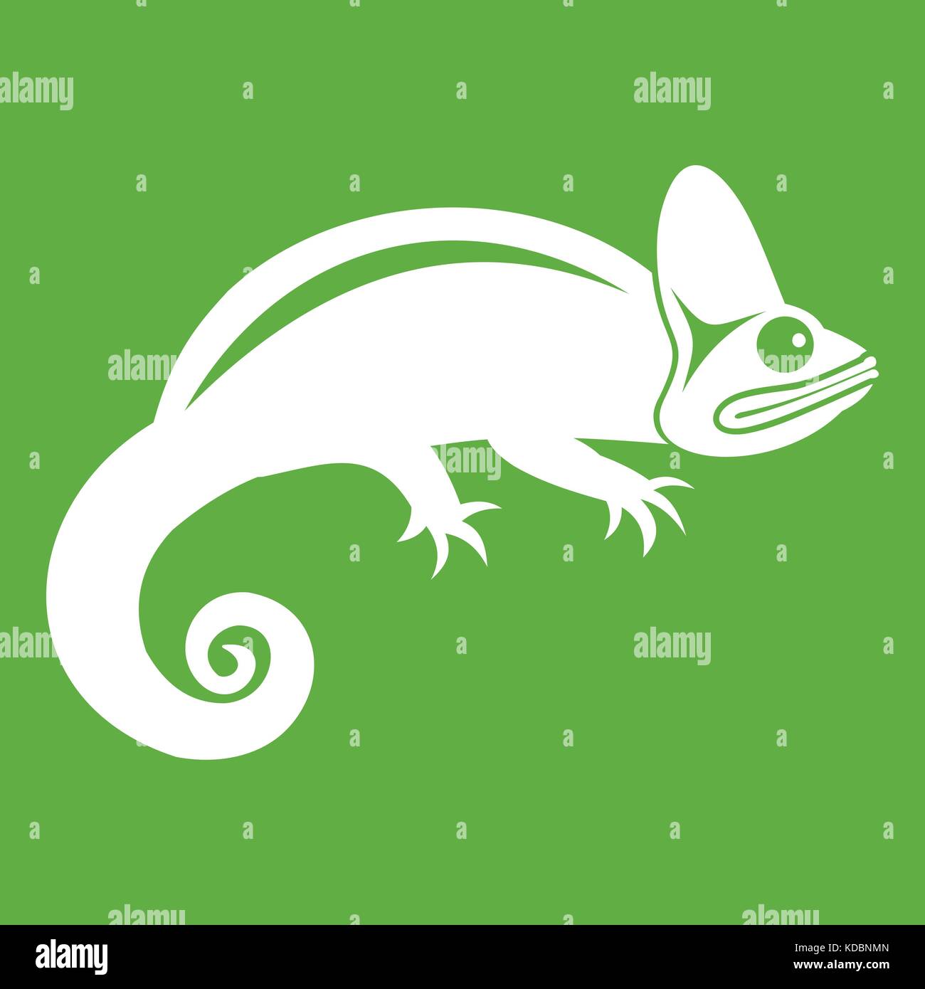 Chameleon icon green Stock Vector Image & Art - Alamy