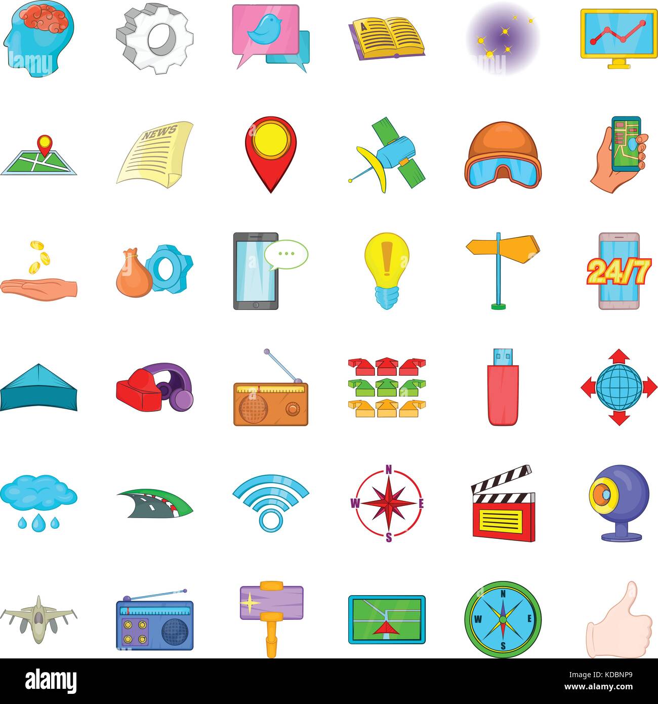 Jet icons set, cartoon style Stock Vector Image & Art - Alamy
