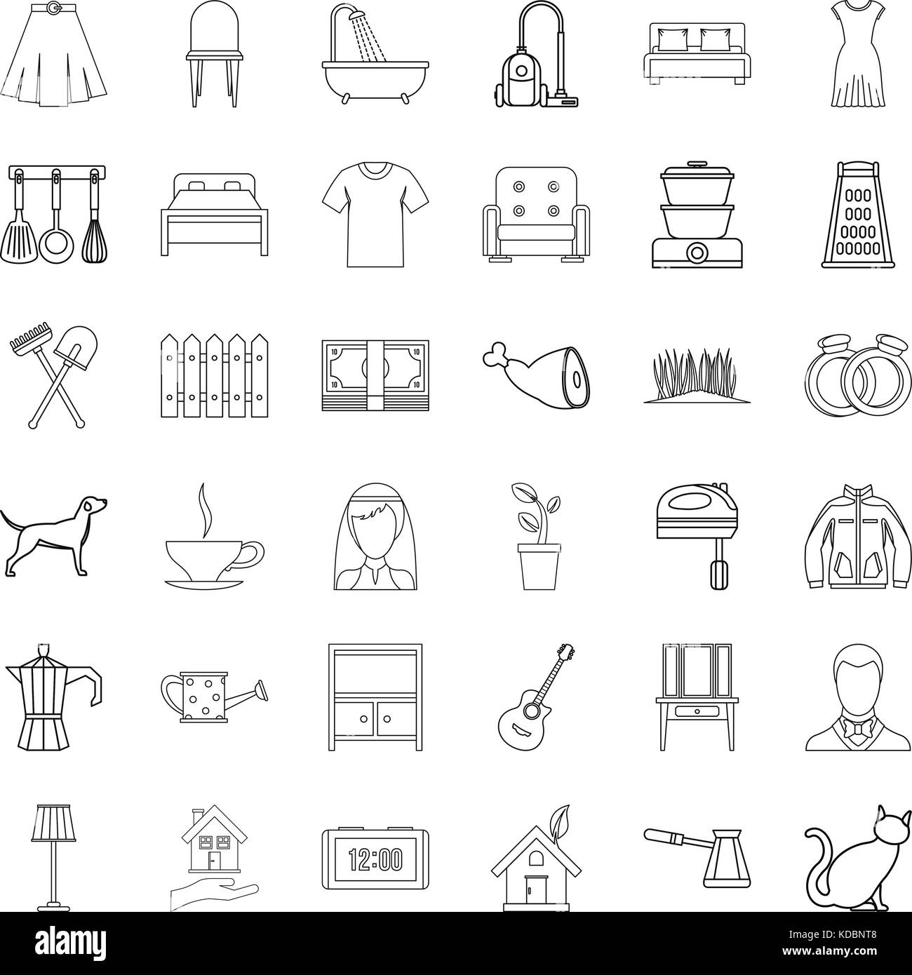 Family icons set, outline style Stock Vector Image & Art - Alamy