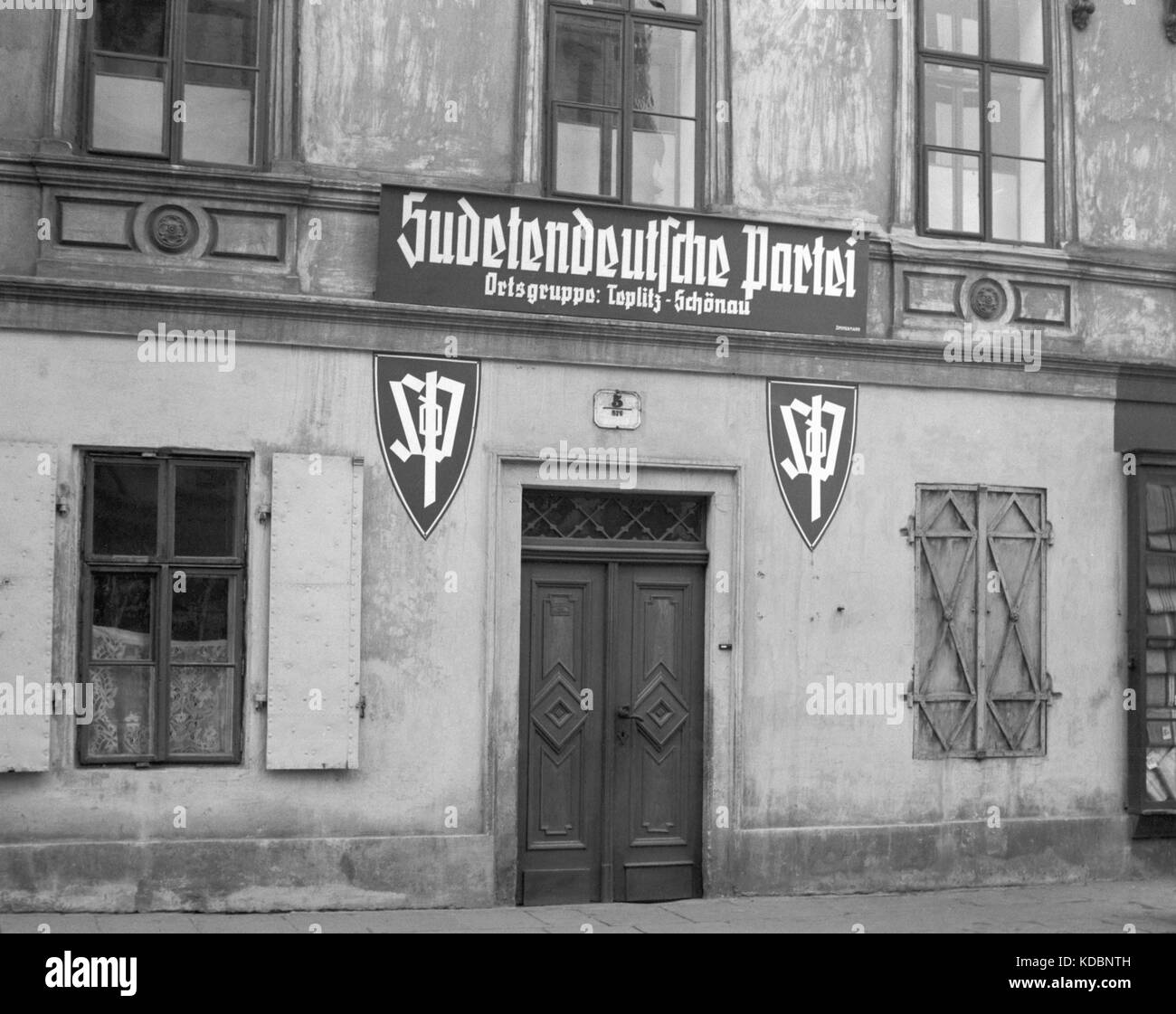 Czechoslovakia - 1938. Sudetendeutsche Partei (SdP) headquarters in ...