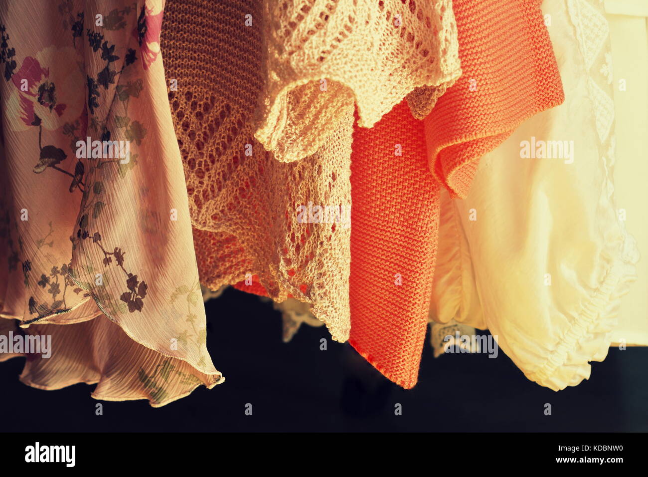 Vintage clothes in racks hi-res stock photography and images - Alamy