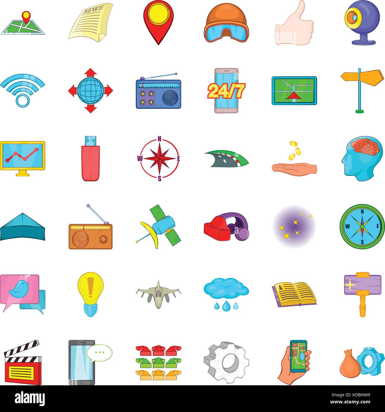 Mark icons set, cartoon style Stock Vector Image & Art - Alamy