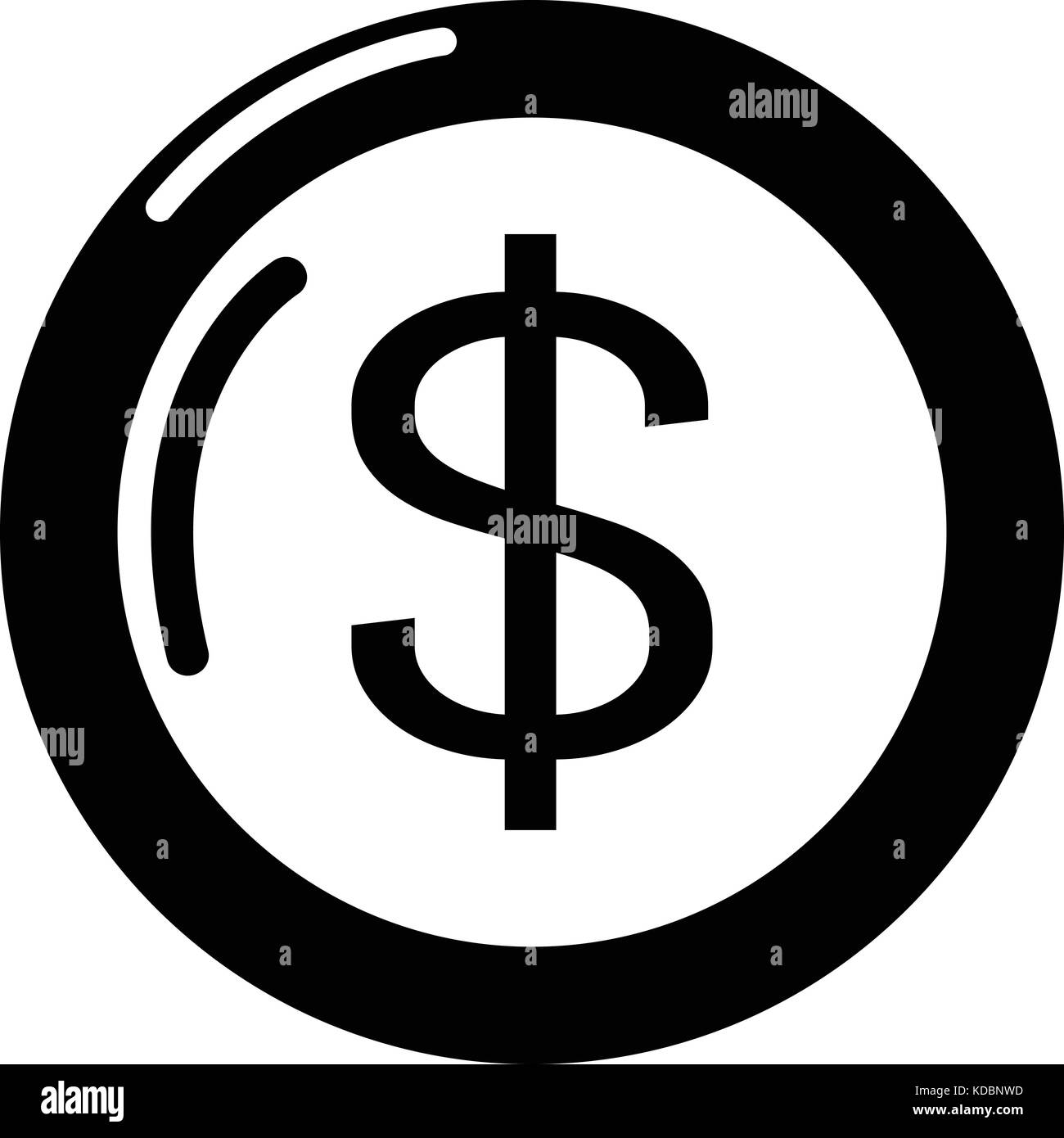 Coin icon, simple black style Stock Vector Image & Art - Alamy