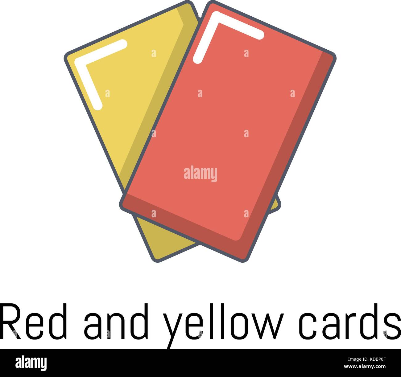 Red yellow card icon, cartoon style Stock Vector Image & Art - Alamy