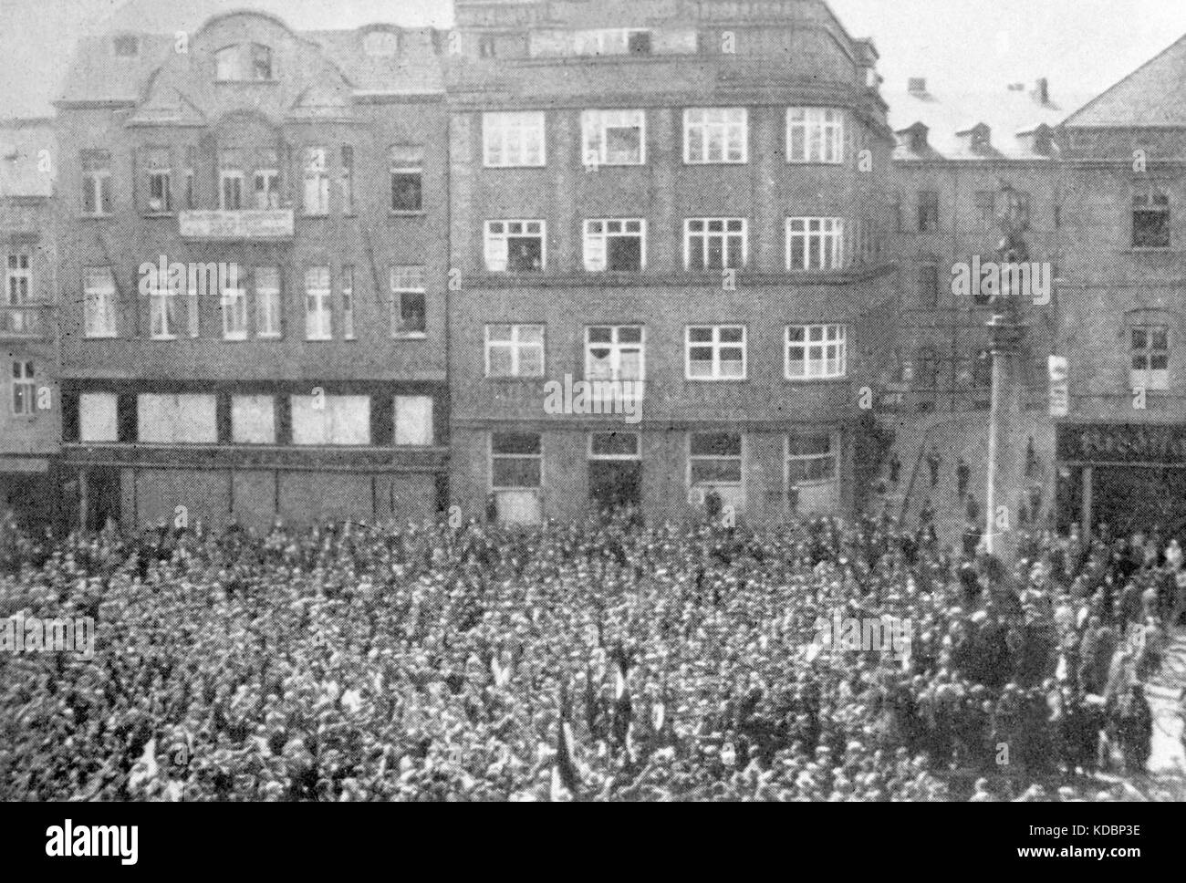 NSDAP rally in Komotau (Chomutov), Sudetenland, May 1st, 1931 Stock ...