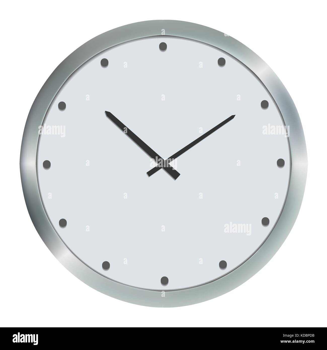 Round Silver clock. Vector illustration image. Isolated Stock Vector ...