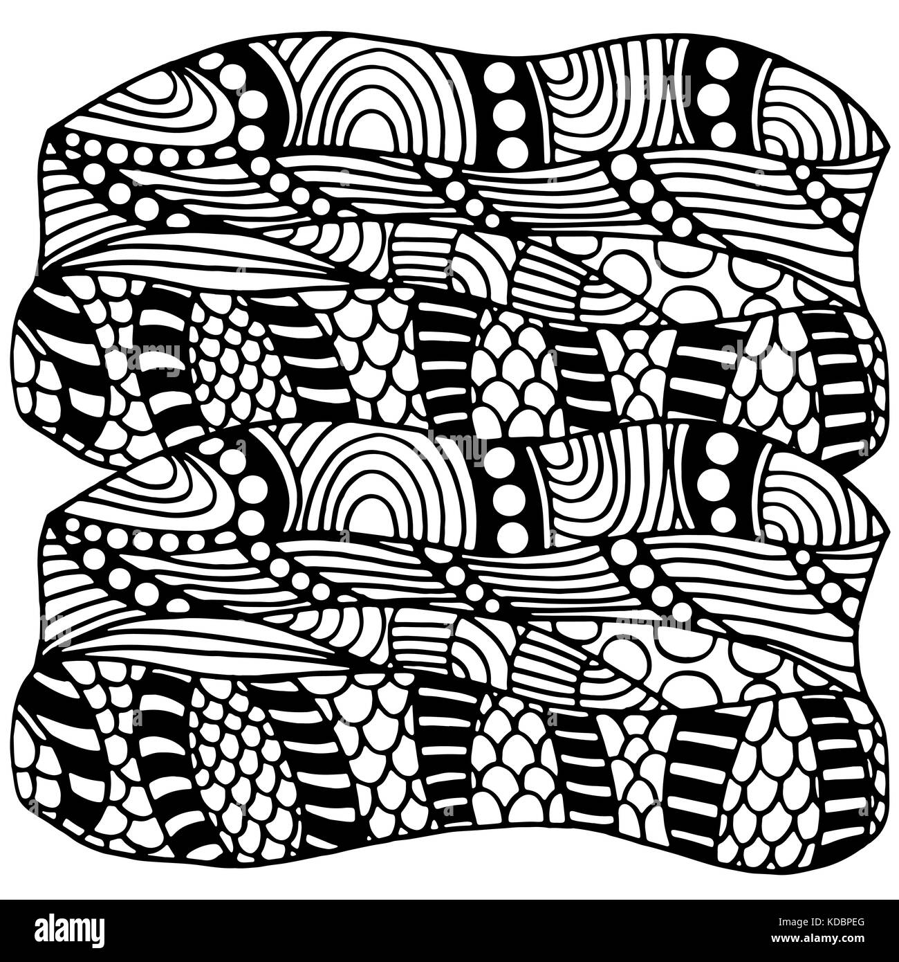 Artistically ethnic pattern. Hand-drawn, ethnic, floral, retro, doodle ...