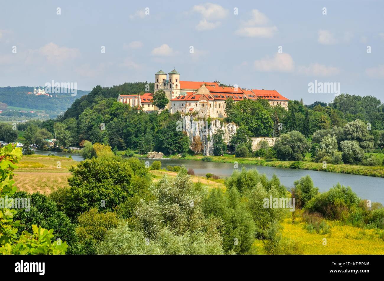 Beautiful historic monastery. Benedictine abbey in Tyniec near Krakow ...