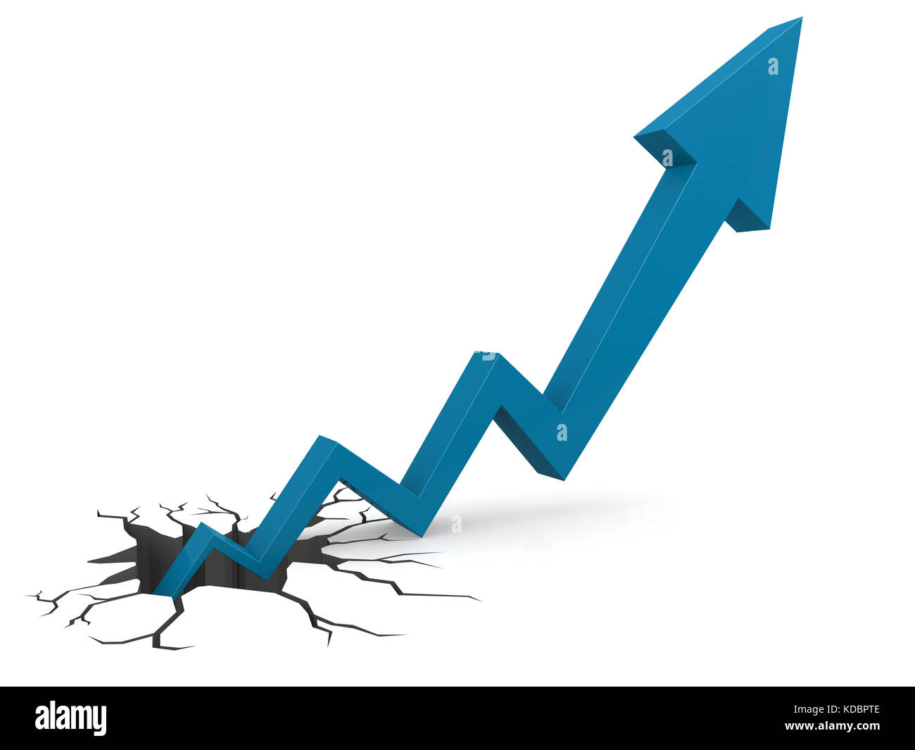 Blue floor sign with arrows Cut Out Stock Images & Pictures - Alamy