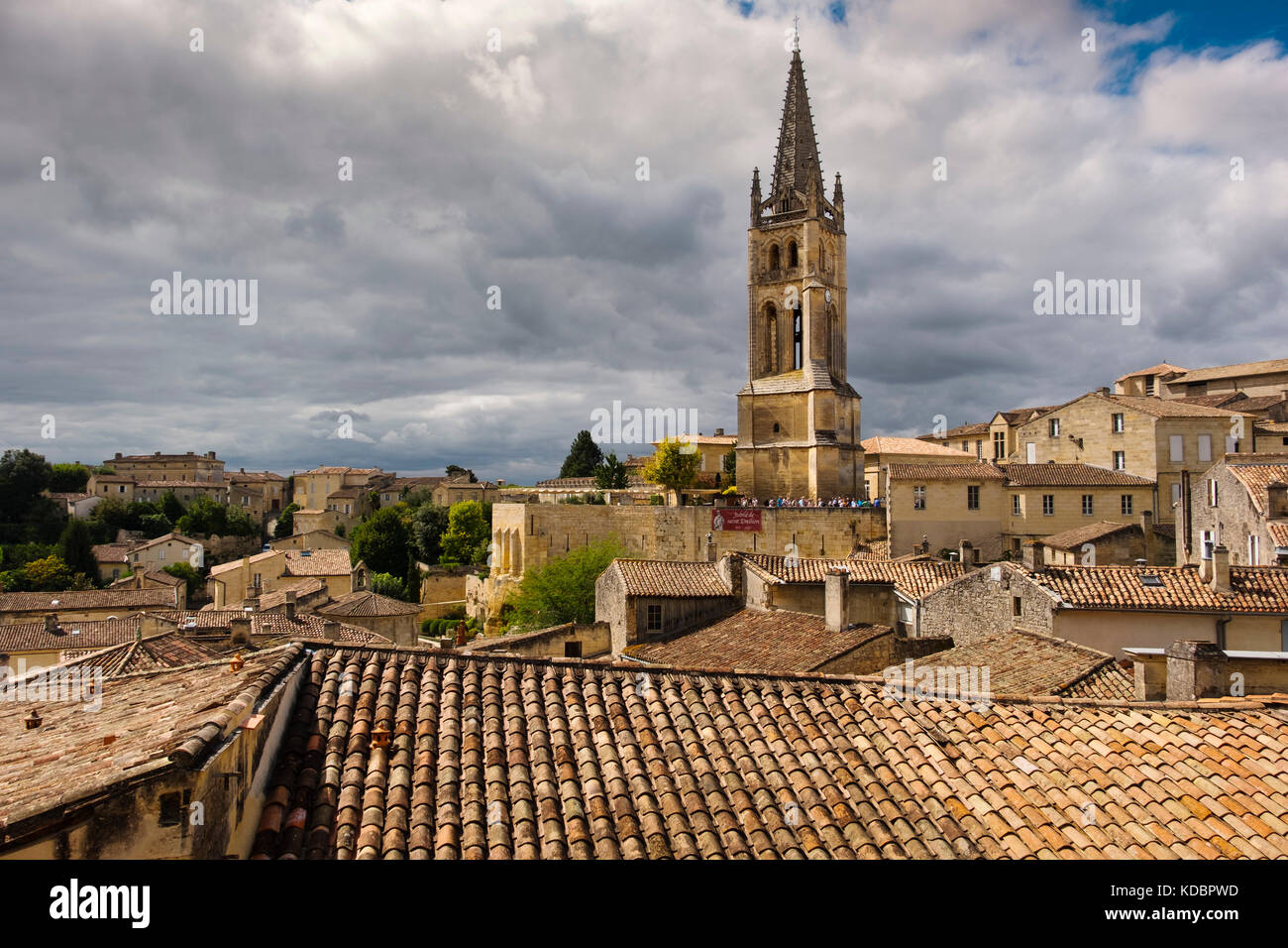 Panoramic view, Saint-Emilion Bordeaux wine region. Aquitaine Region ...