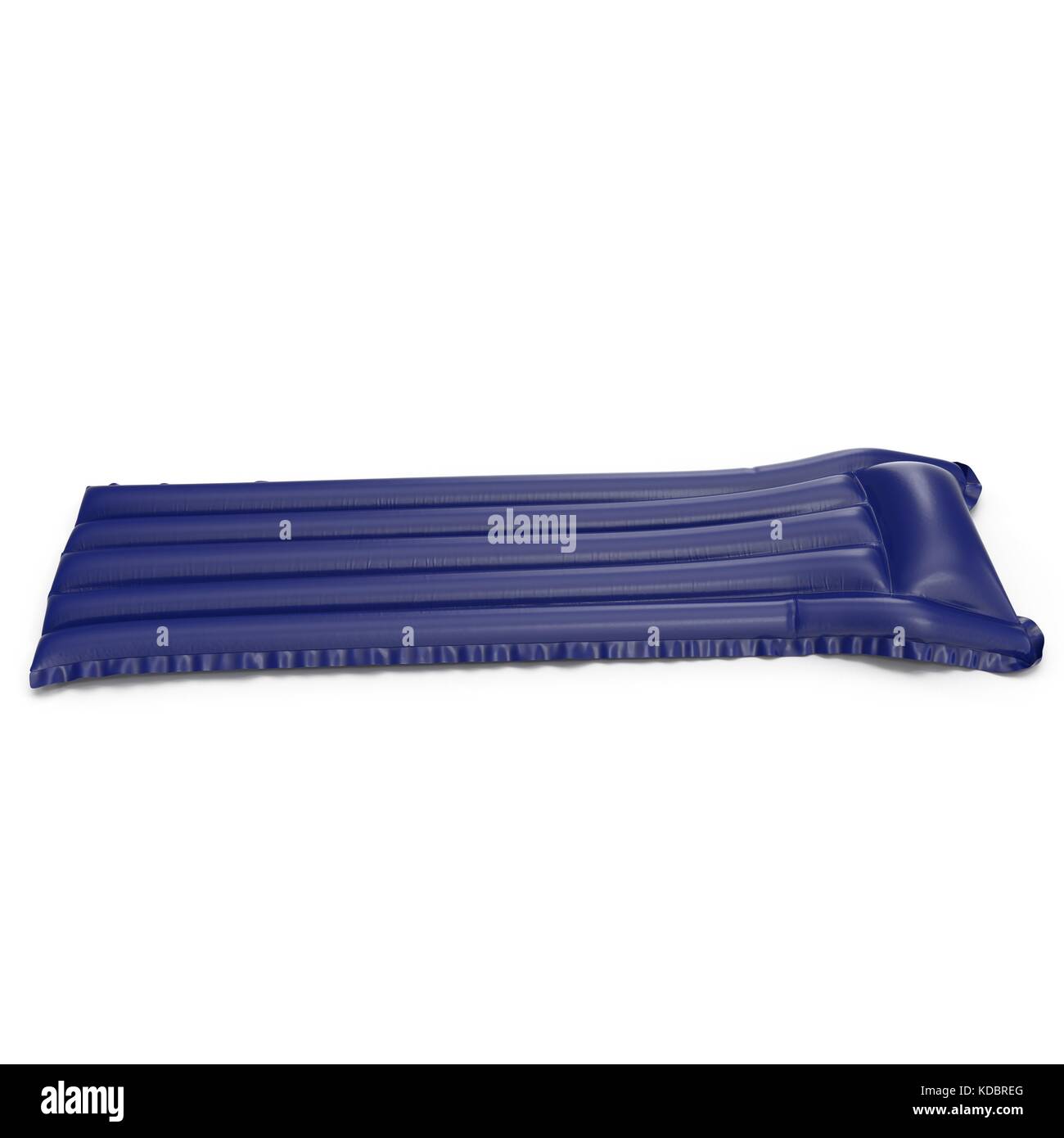 Blue floating pool raft isolated on white background Stock Photo - Alamy