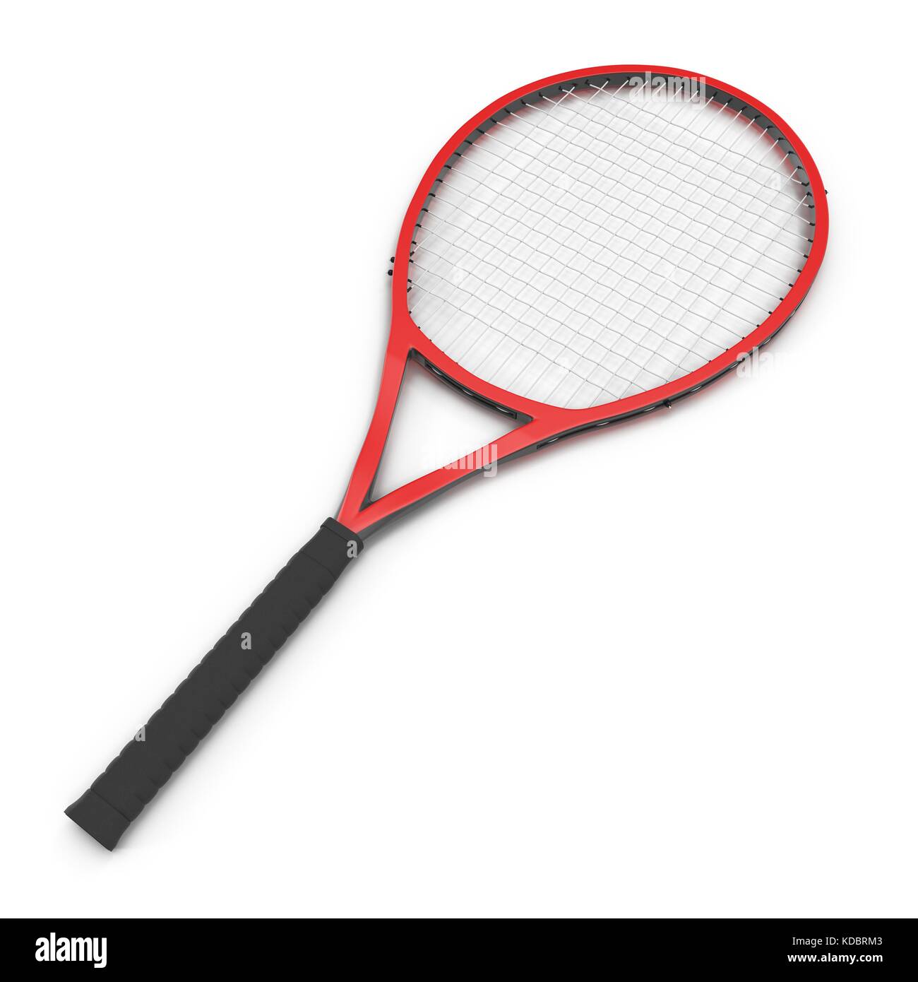 Red tennis racket isolated white background Stock Photo - Alamy