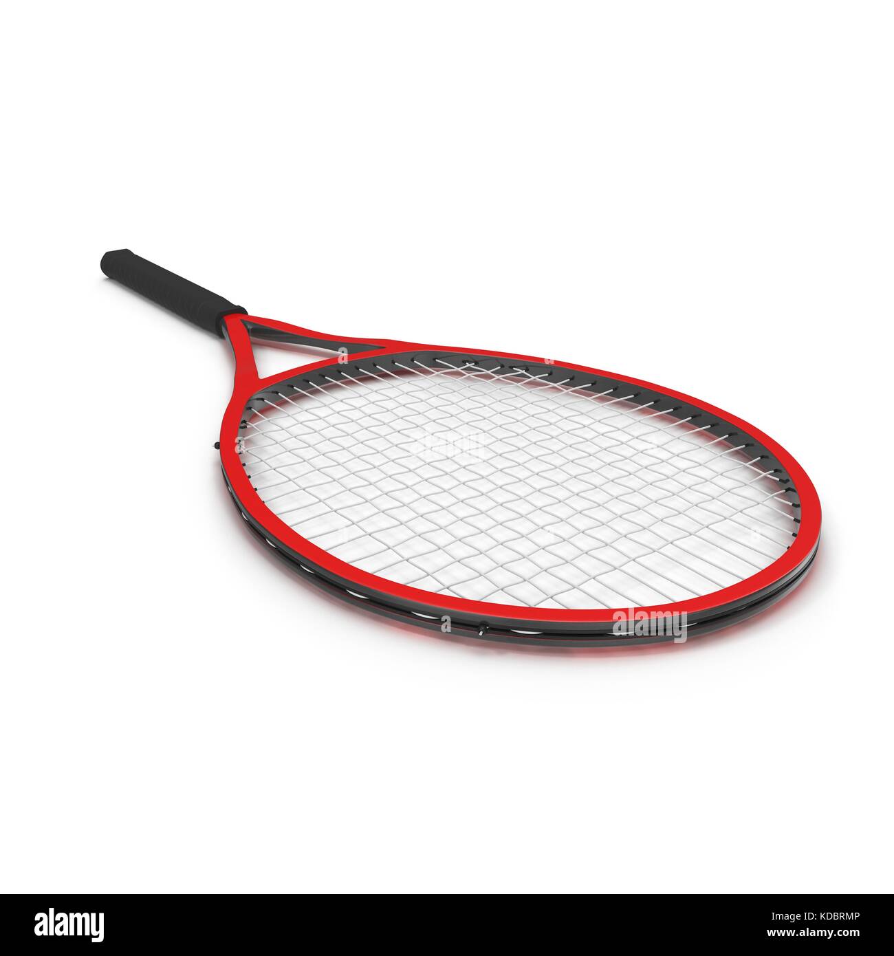 Red tennis racket isolated white background Stock Photo - Alamy