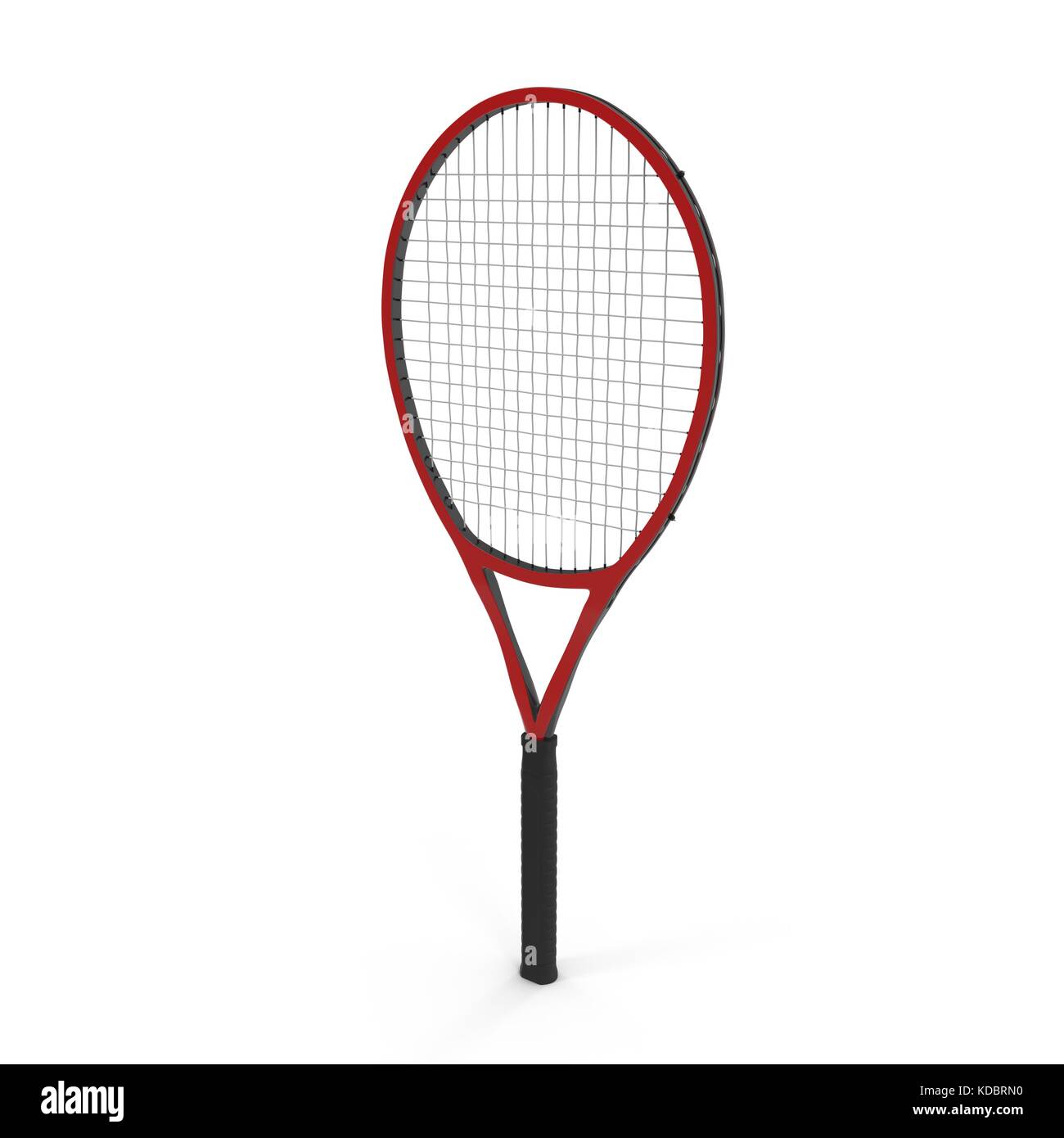 Red tennis racket isolated white background Stock Photo - Alamy
