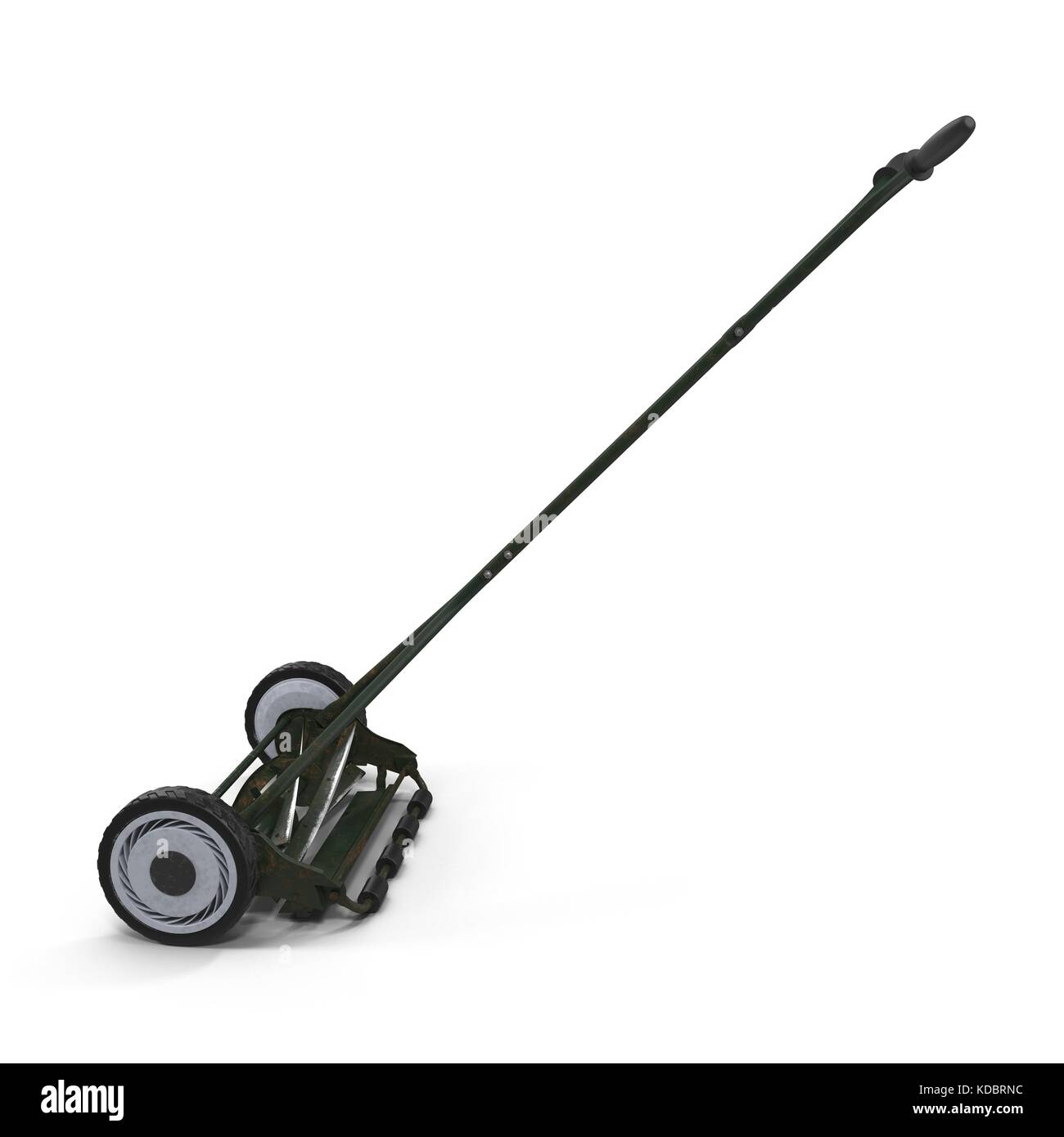 Rusty Antique Push Mower isolated on white Stock Photo - Alamy