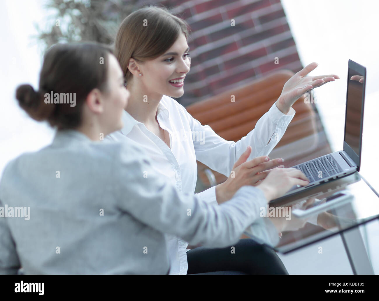 members of the business team working with laptop Stock Photo - Alamy