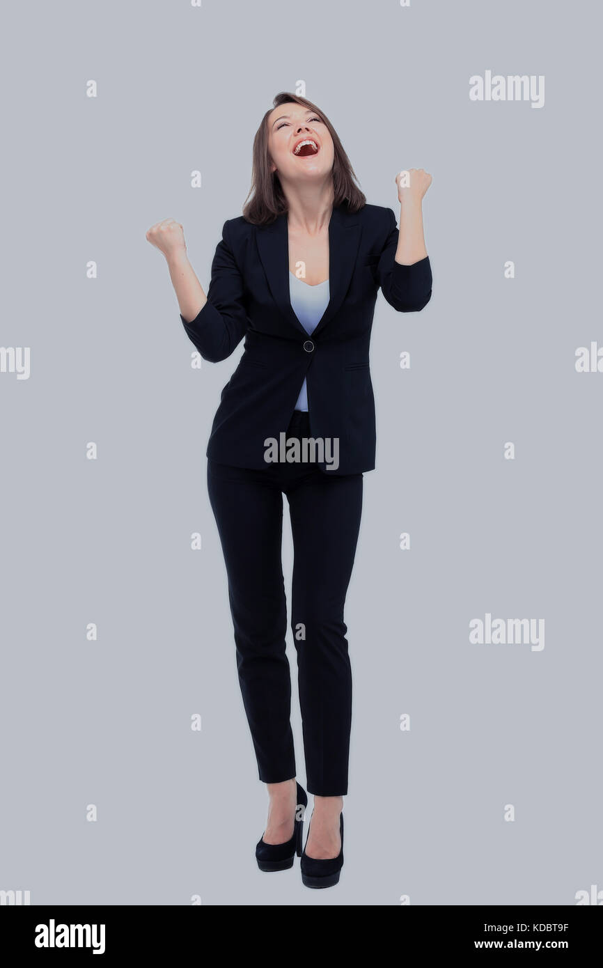 Portrait of successful winner celebrating Stock Photo - Alamy