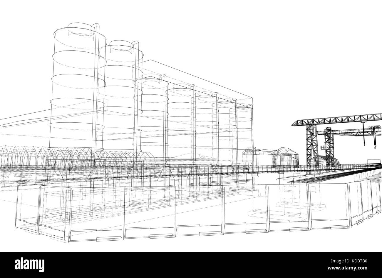 Industrial buildings. Vector Stock Vector Image & Art - Alamy