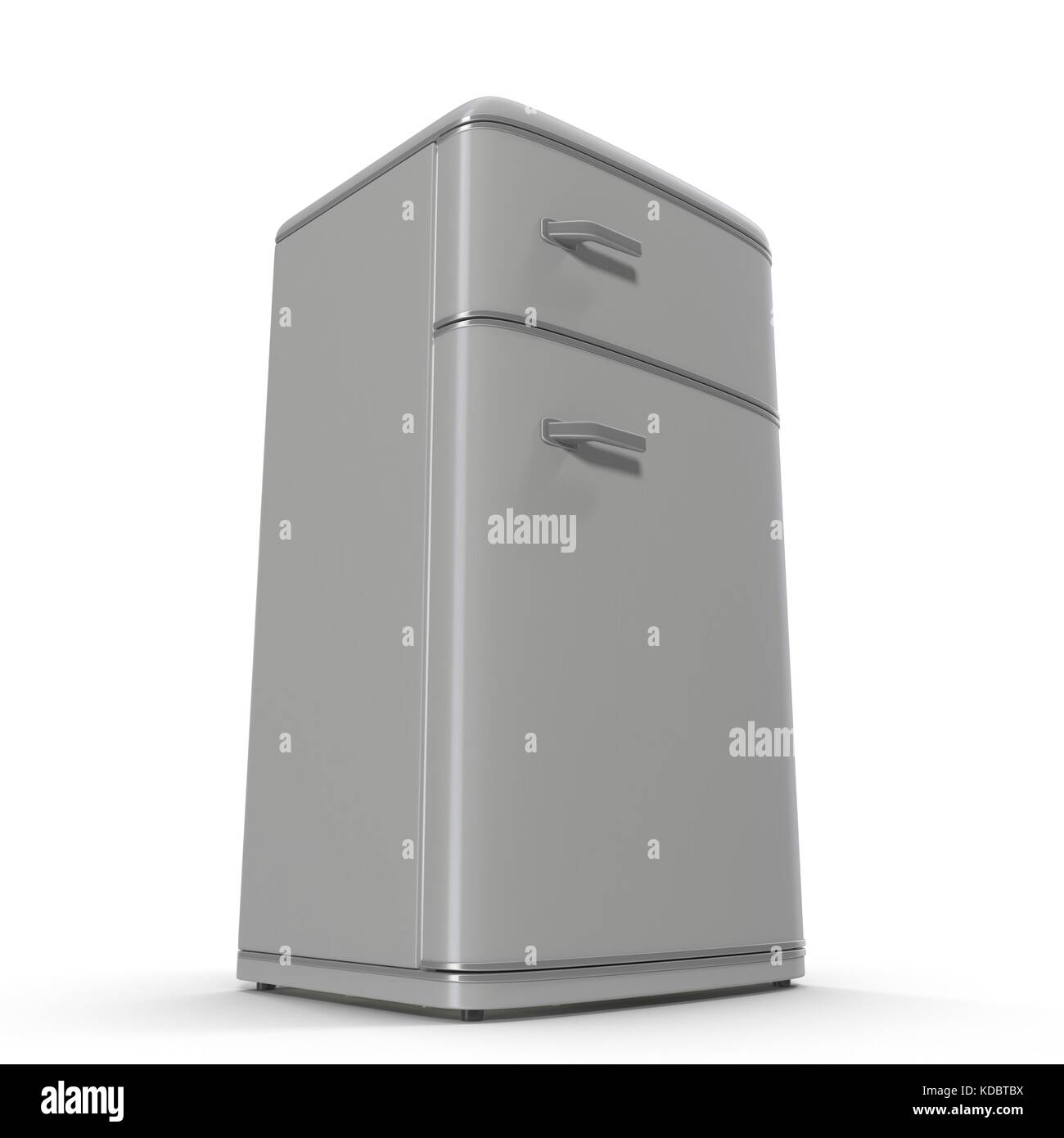 Classic Fridge. Isolated on white Stock Photo - Alamy