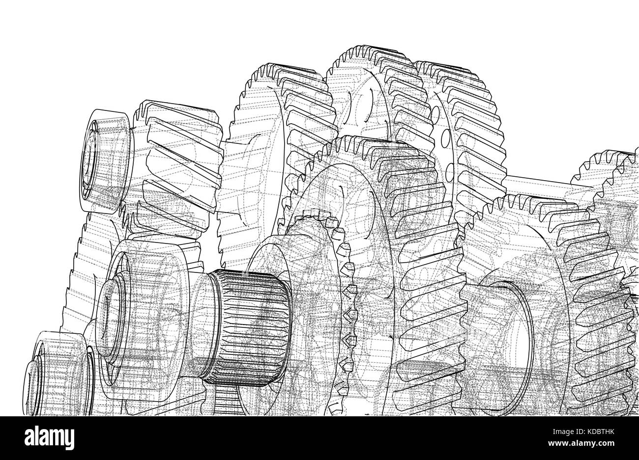 Gearbox sketch. Vector Stock Vector Image & Art - Alamy