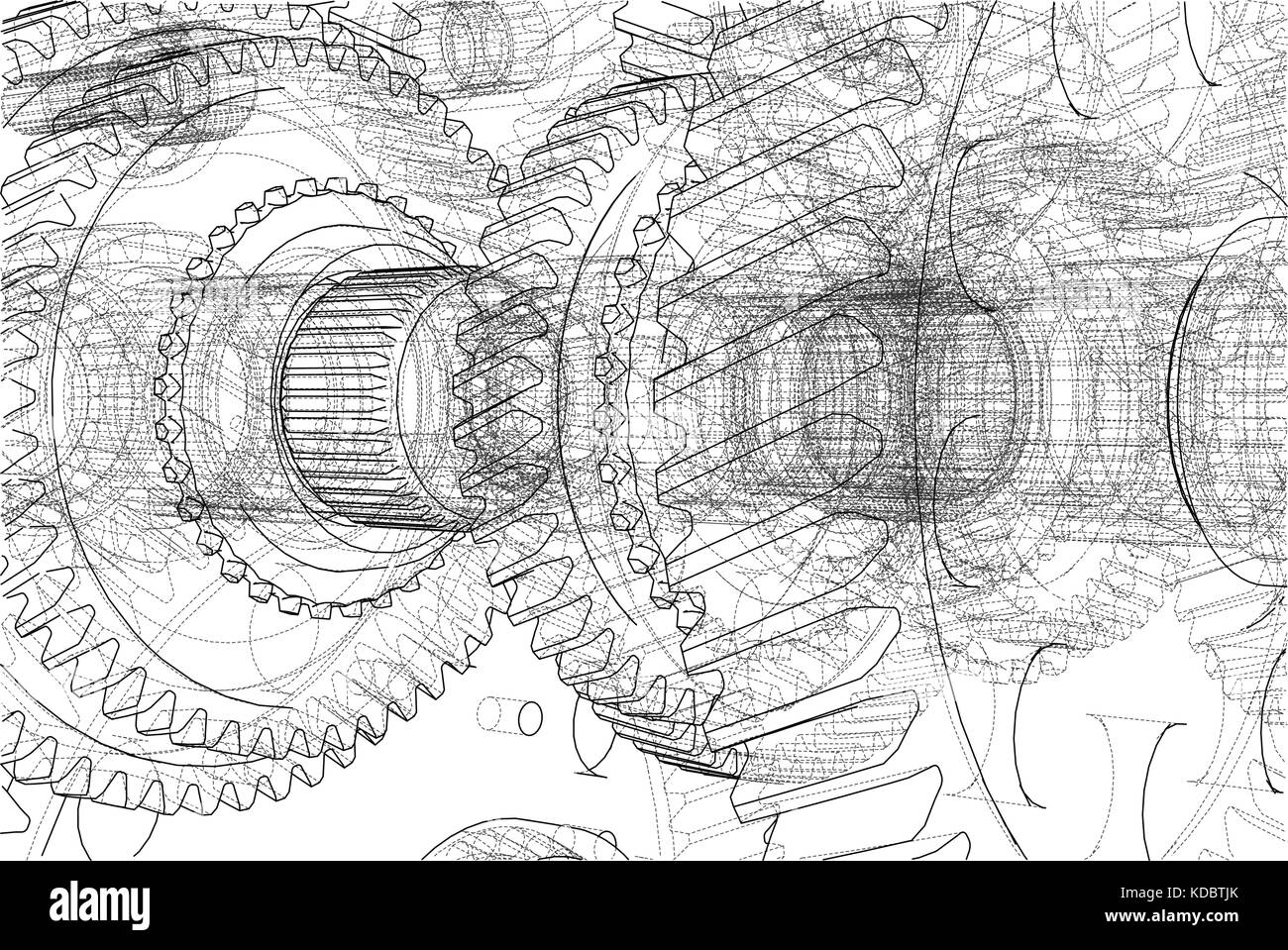 Gearbox sketch. Vector Stock Vector Image & Art - Alamy