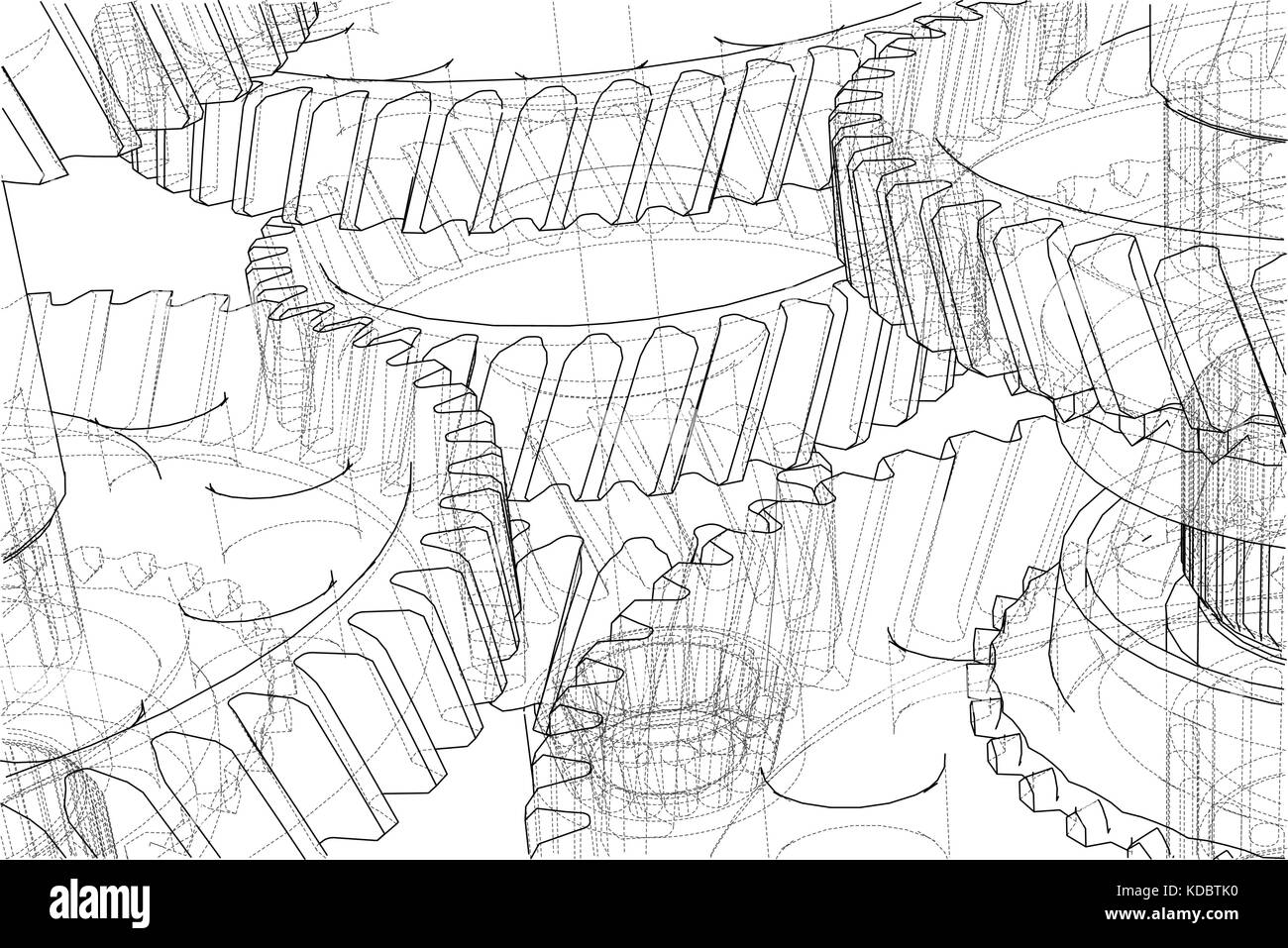 Gearbox sketch. Vector Stock Vector Image & Art - Alamy