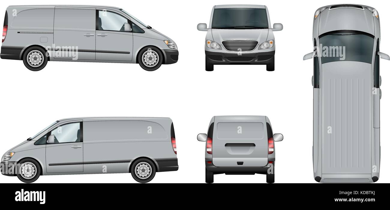 Van vector template. Isolated delivery car on white. The ability to ...