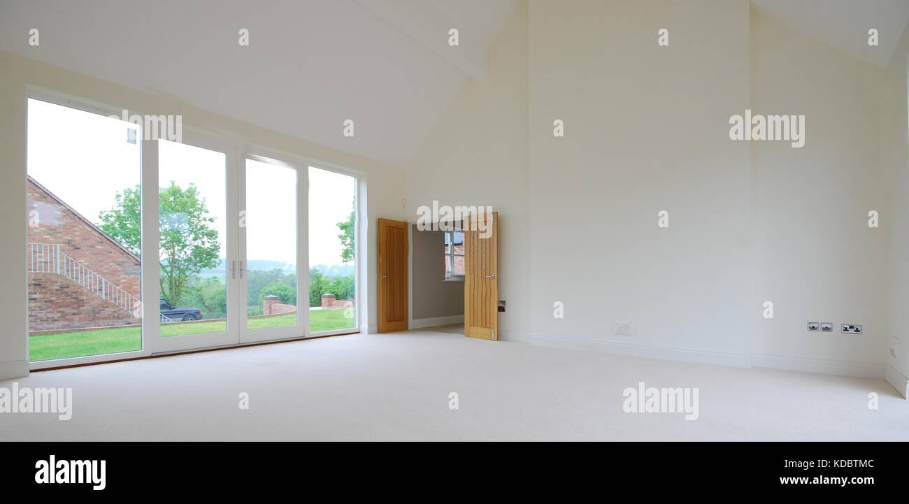 Large extension in new build home Stock Photo - Alamy