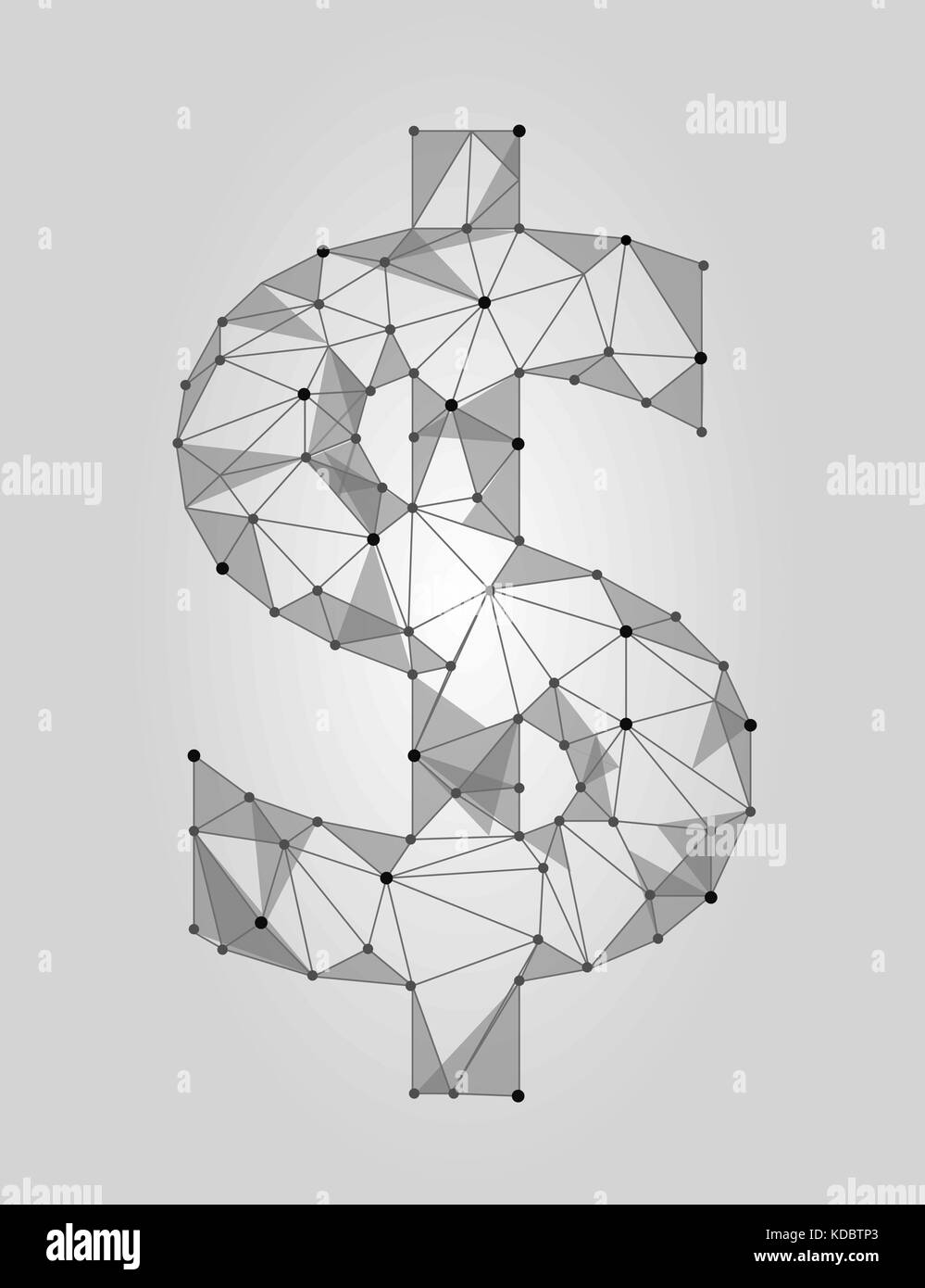 Dollar symbol low poly design. USA currency sign polygonal triangle ...