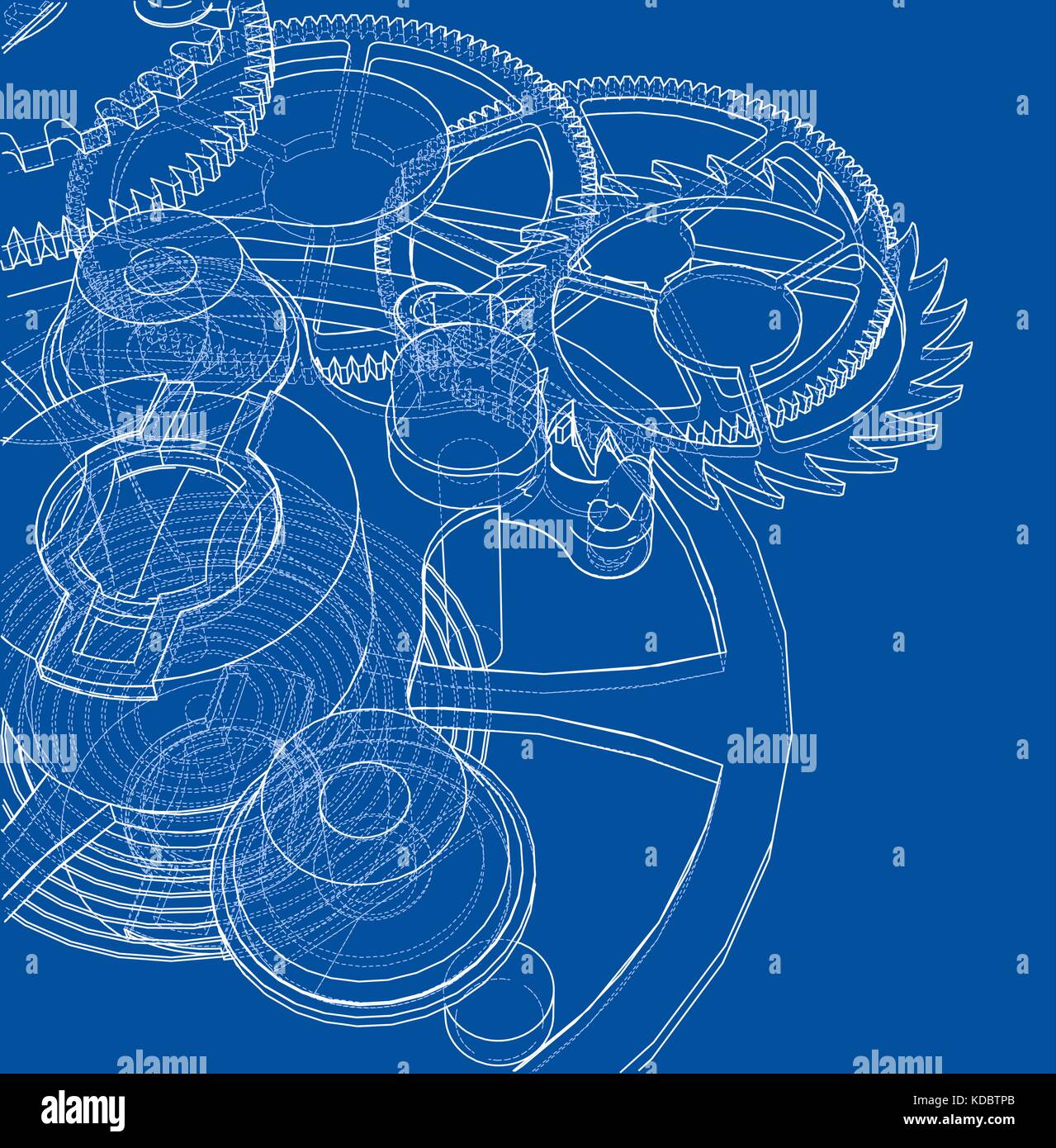 Cogs and Gears of Clock. Vector Stock Vector Image & Art - Alamy