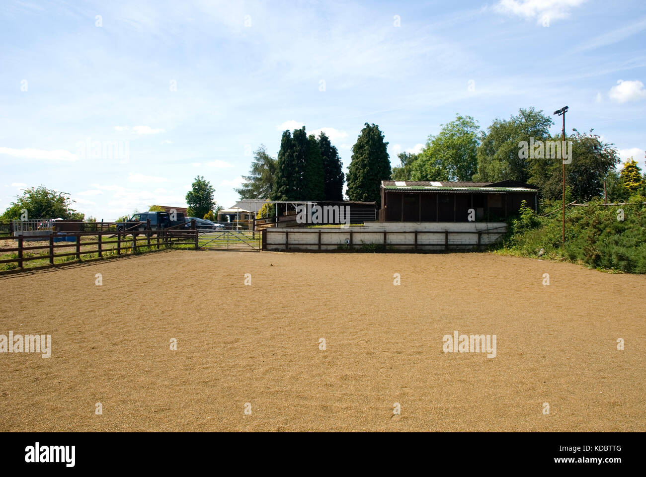 Horse Manege and stable block Stock Photo - Alamy