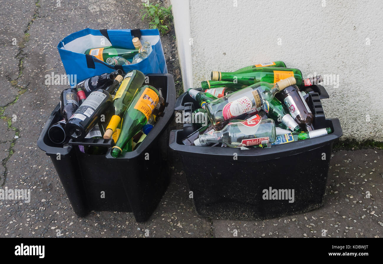 Glass recycling bins hi-res stock photography and images - Alamy
