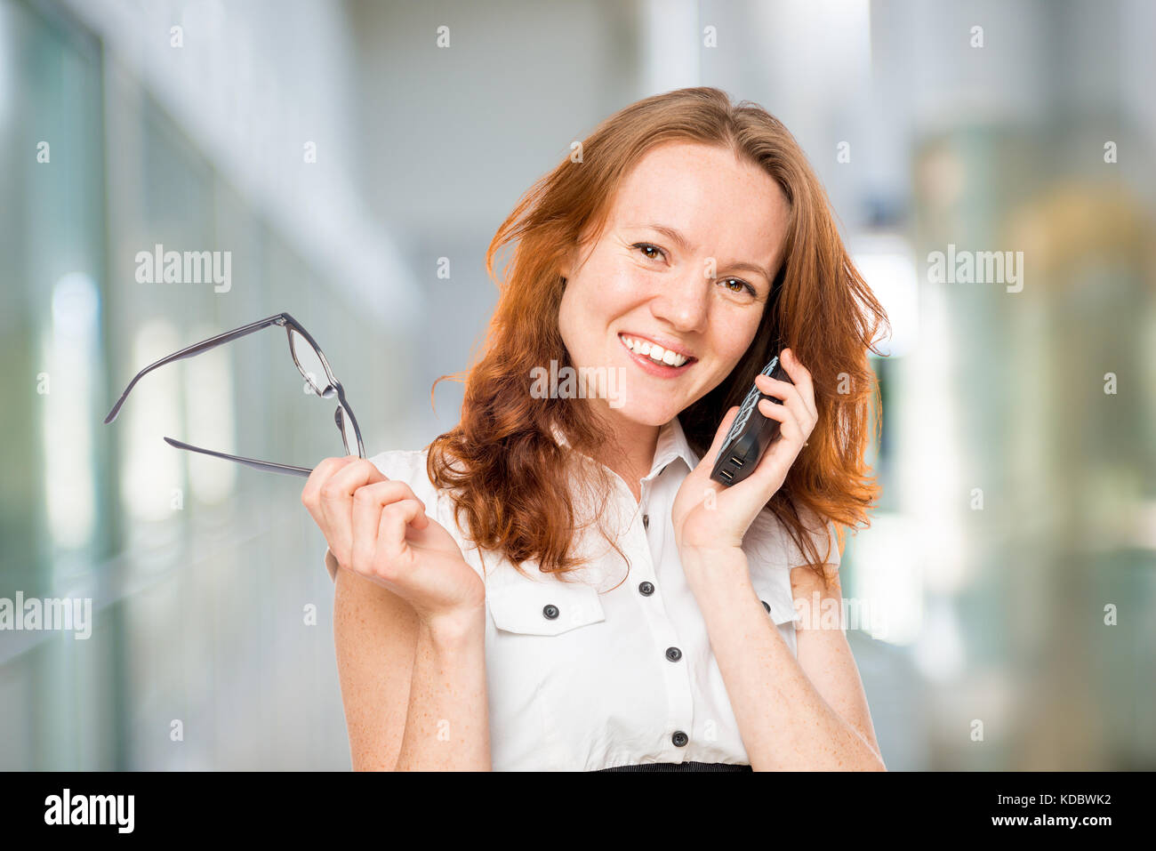 Secretary talking on the phone hi-res stock photography and images - Alamy