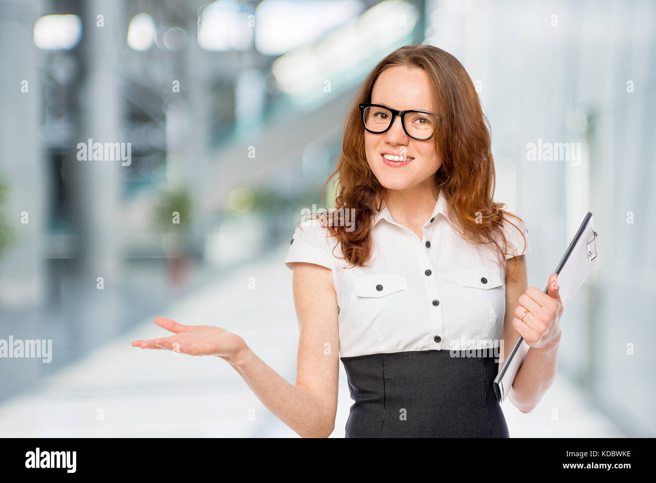 female office worker successful slim and beautiful in the office Stock ...