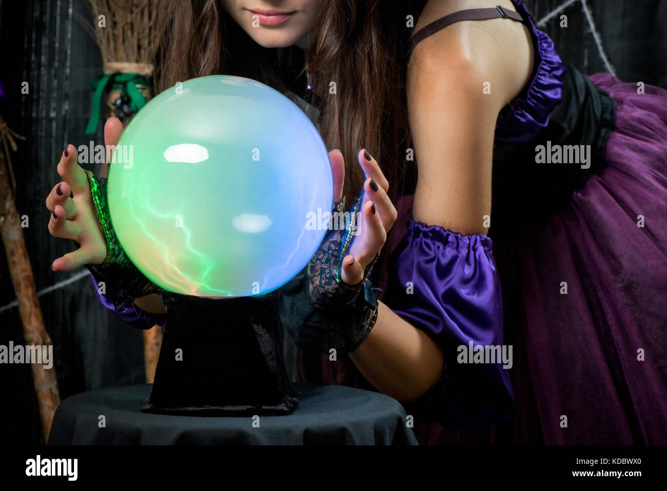 ball of fate in the hands of a successful fortune teller closeup Stock ...