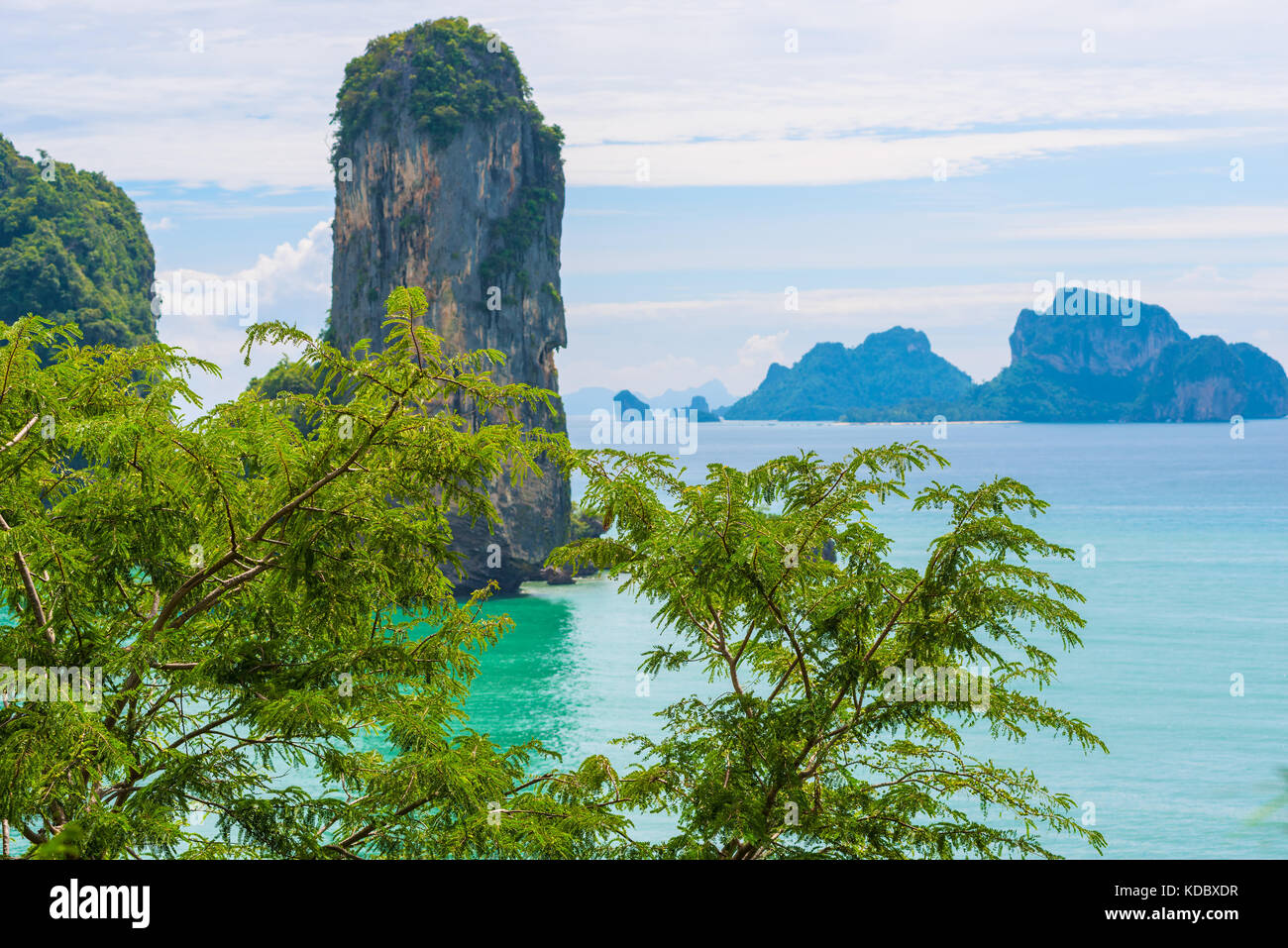 Beautiful view of the sea from the cliffs with a high viewpoint Stock ...