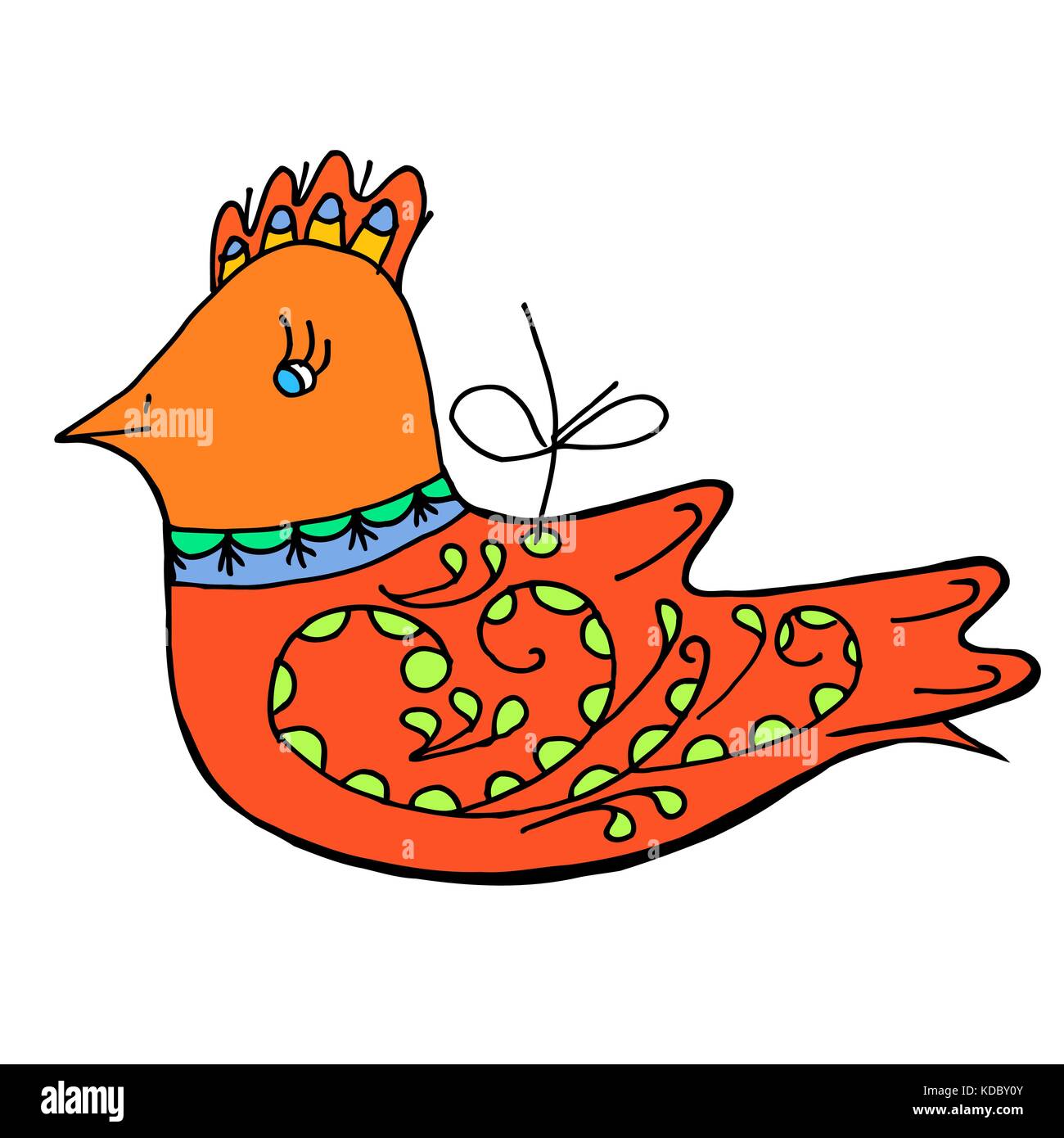 Hand drawn Bird doodle. vector illustration image Stock Vector Image ...
