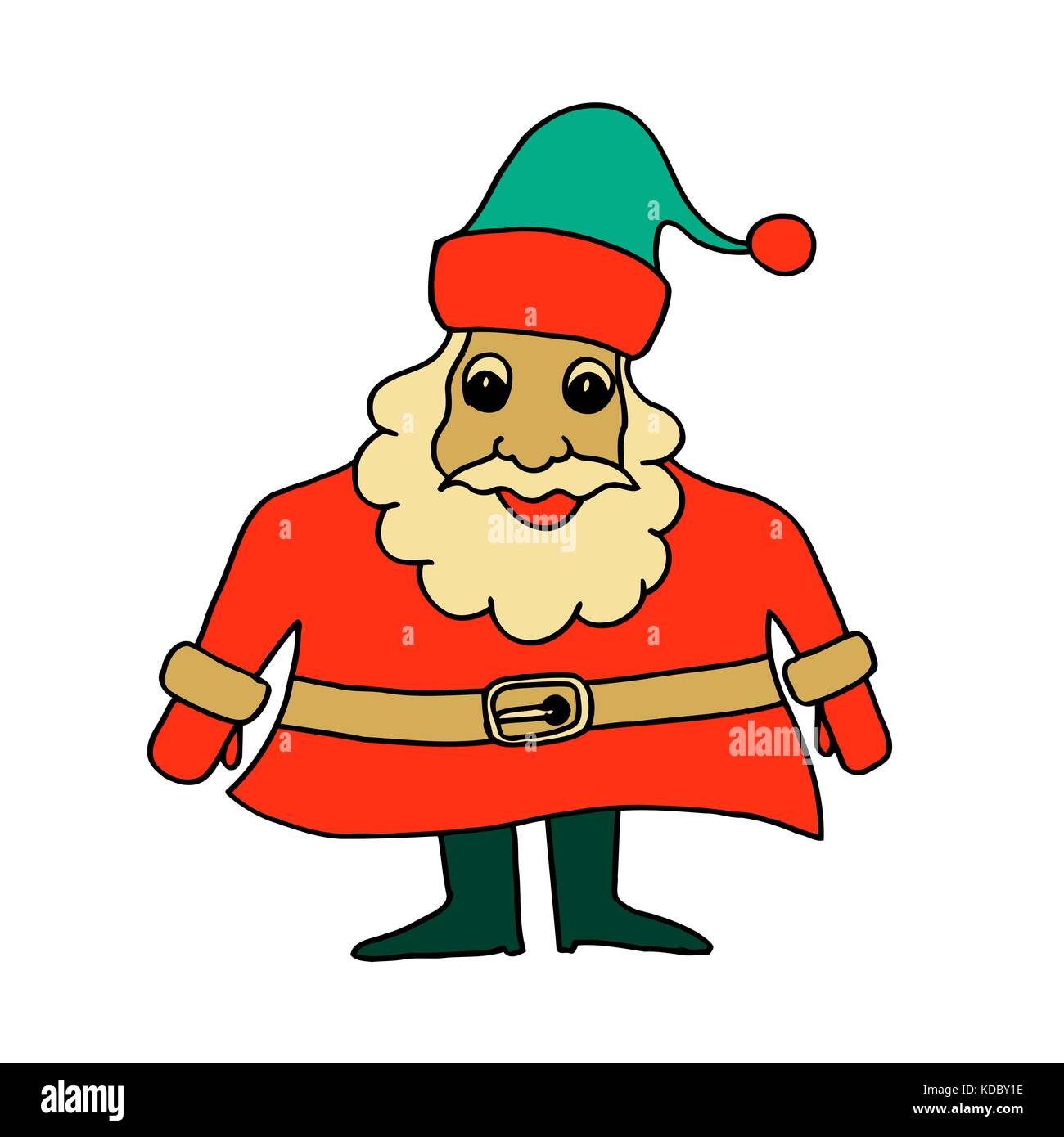 Vector hand drawn illustration of Santa Claus Stock Vector Image & Art ...